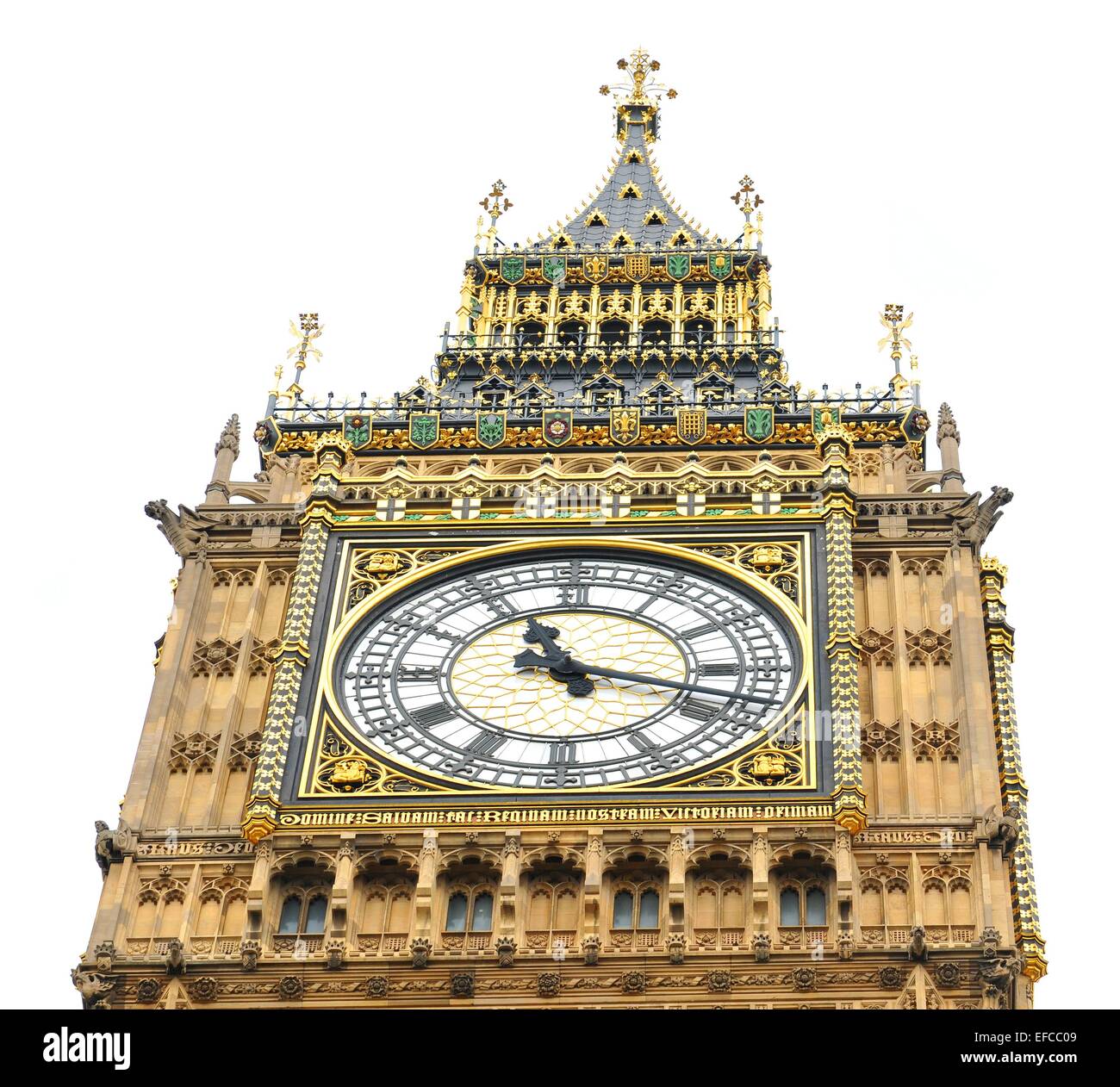 The famous Big Ben in London isolated against white Stock Photo - Alamy