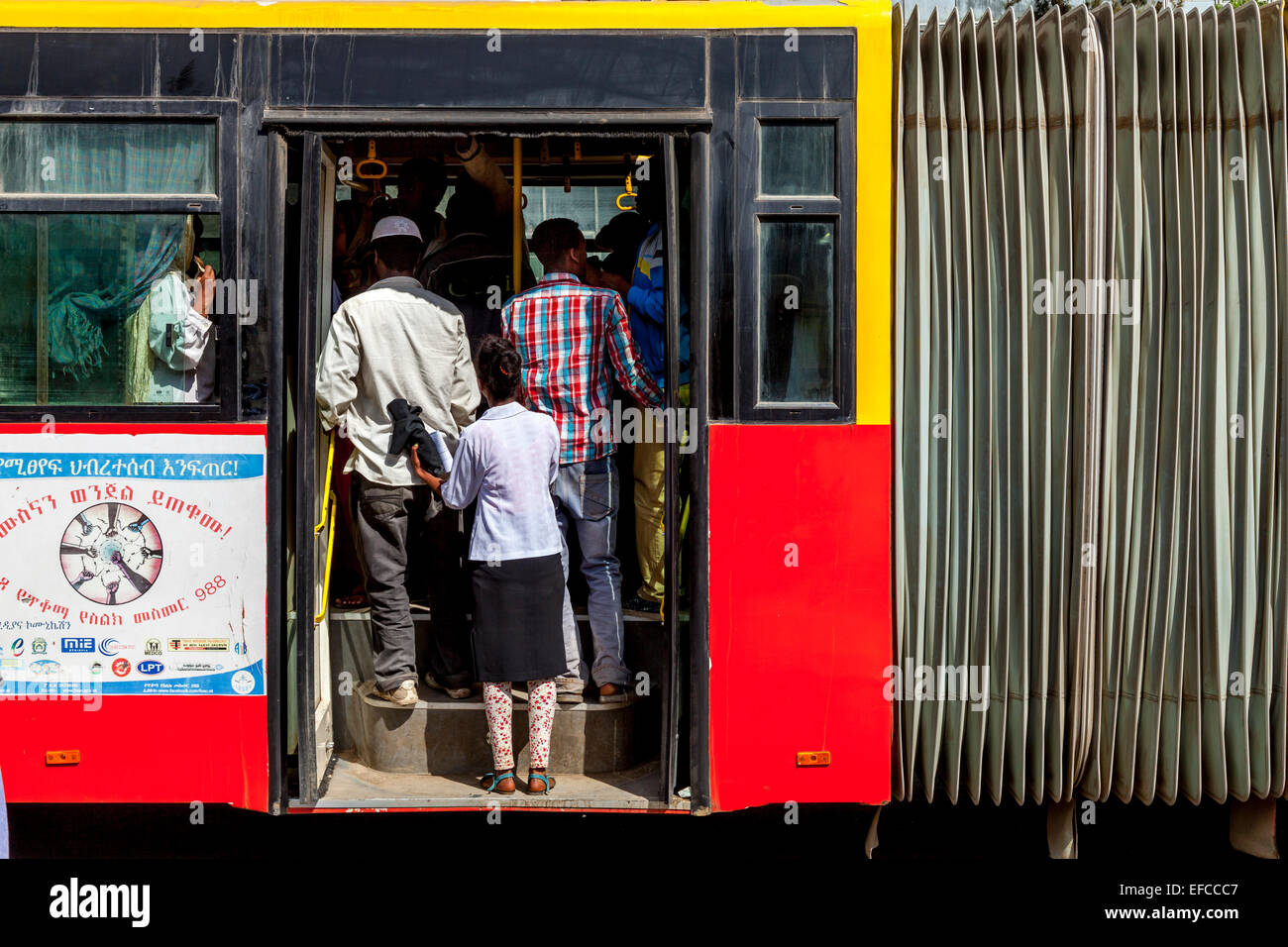 Local People On Board A Bus, Addis Ababa, Ethiopia Stock Photo - Alamy
