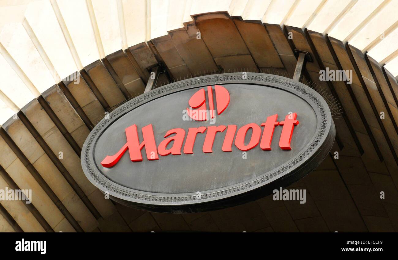 LONDON, UK - JULY 9, 2014: Close up of the logo of the hotel chain ...