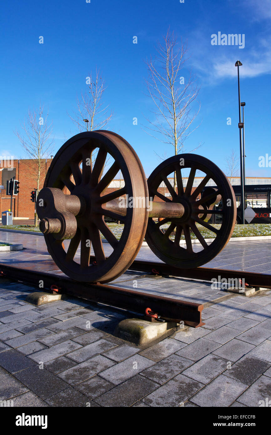 Railway Wheels at Metro Plaza West Bromwich Sandwell West Midlands ...