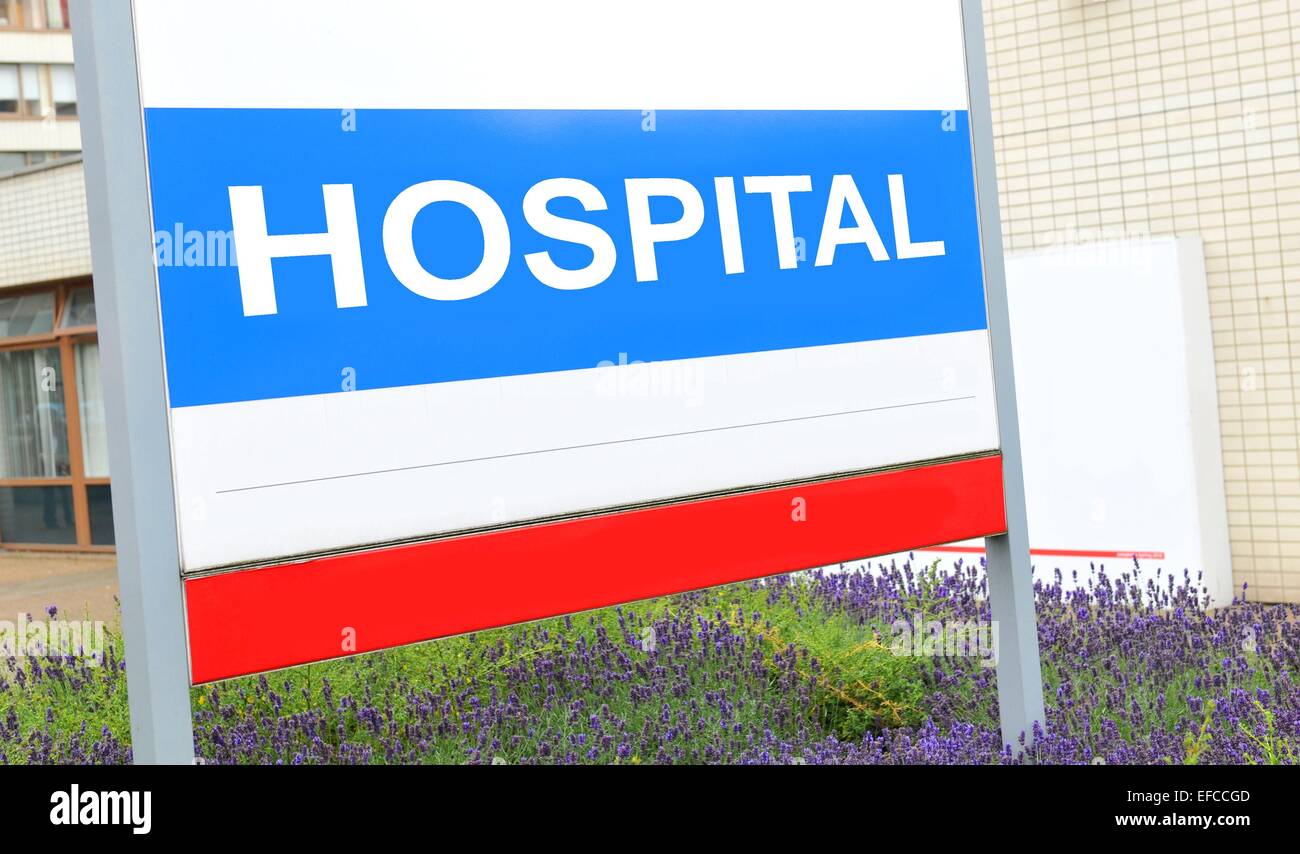 Blank sign at the hospital Stock Photo - Alamy