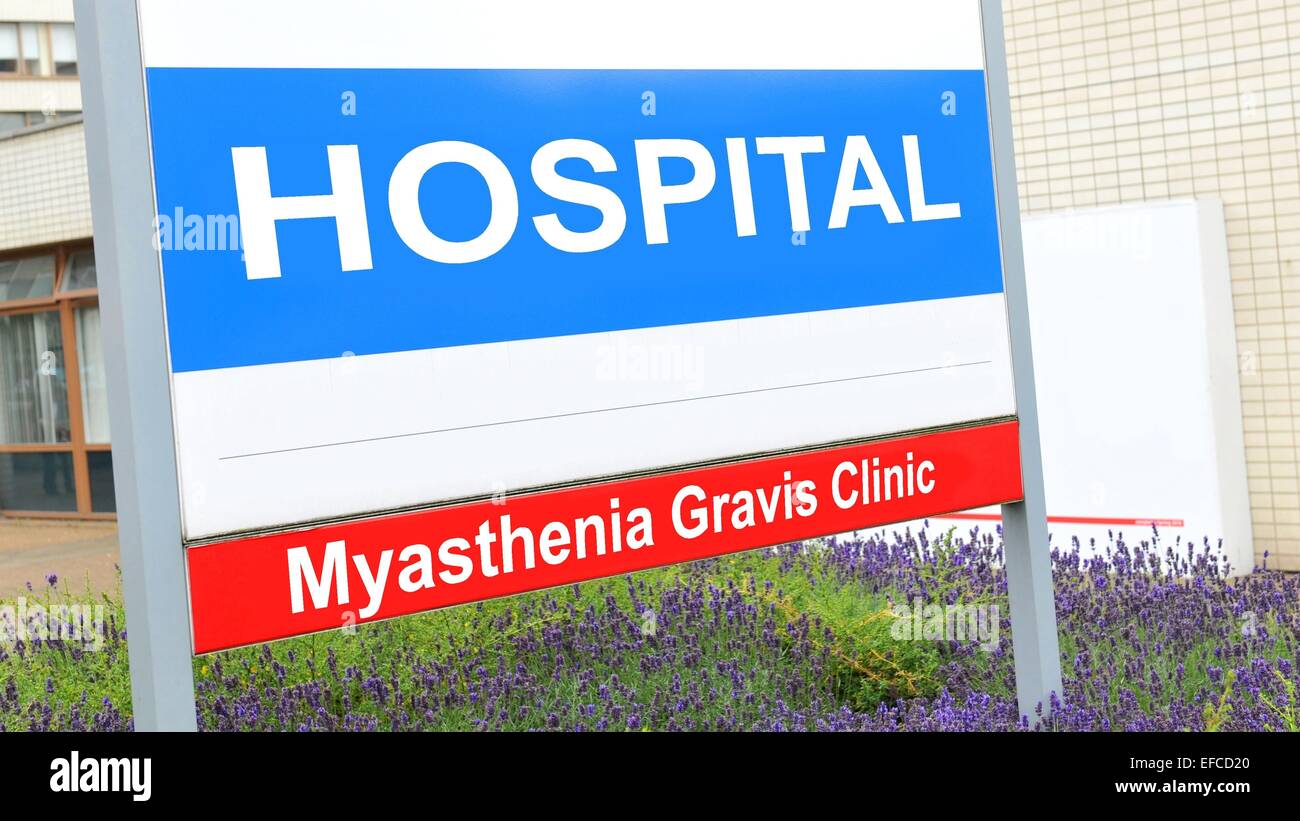 Myasthenia Gravis sign at the hospital Stock Photo - Alamy