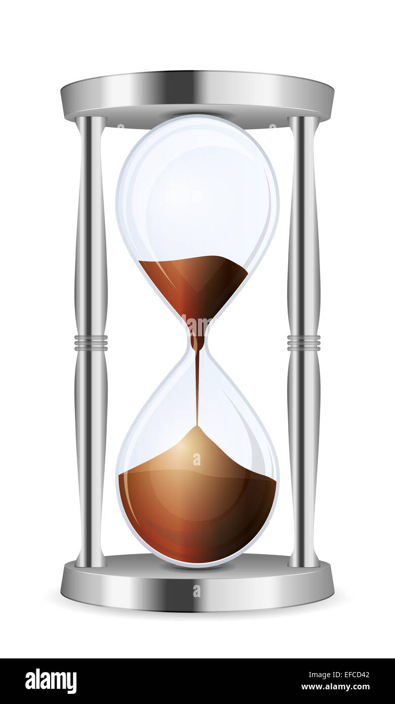 sand glass on a white background. Vector illustration Stock Photo - Alamy