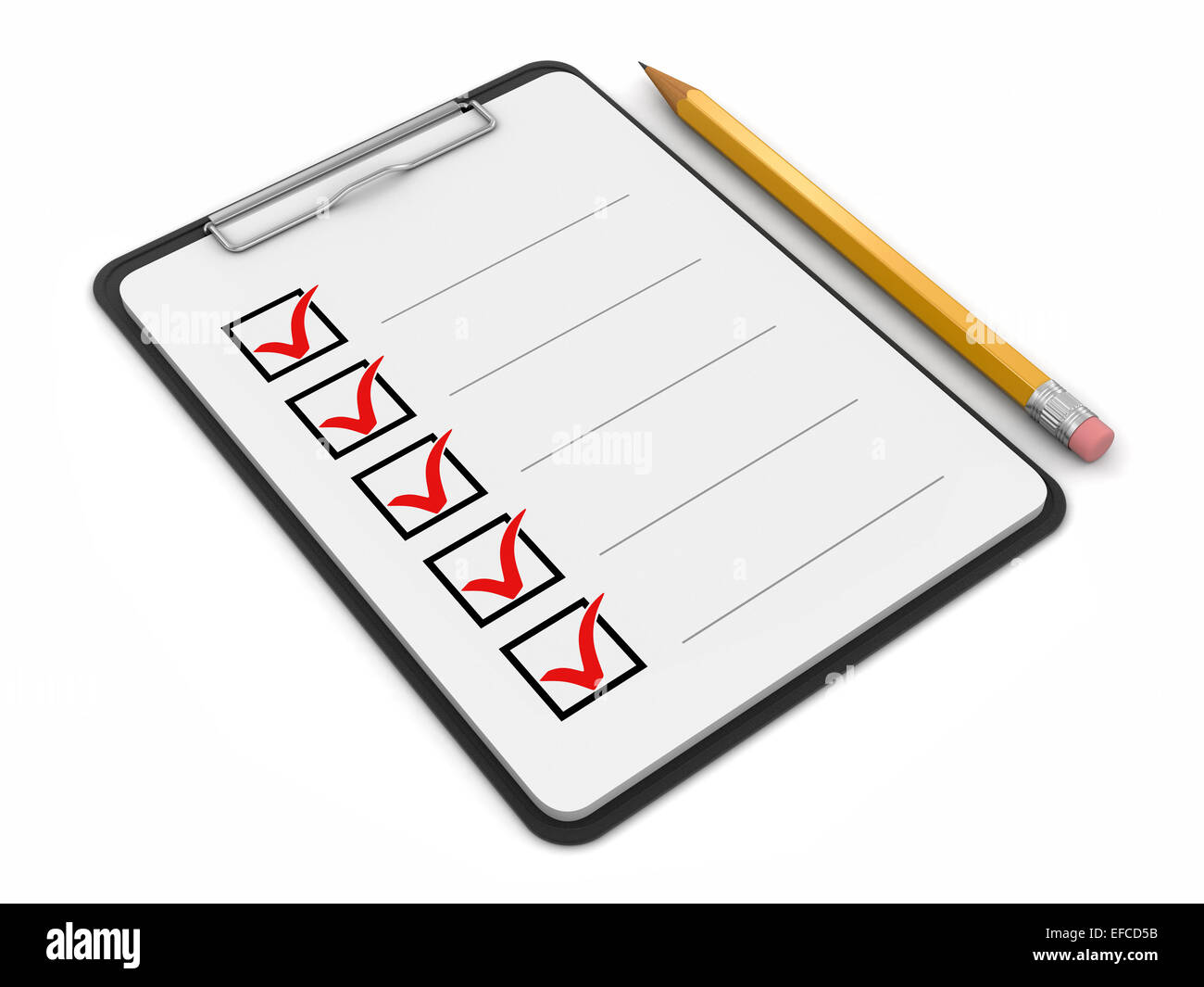 Clipboard Checklist (clipping path included Stock Photo - Alamy
