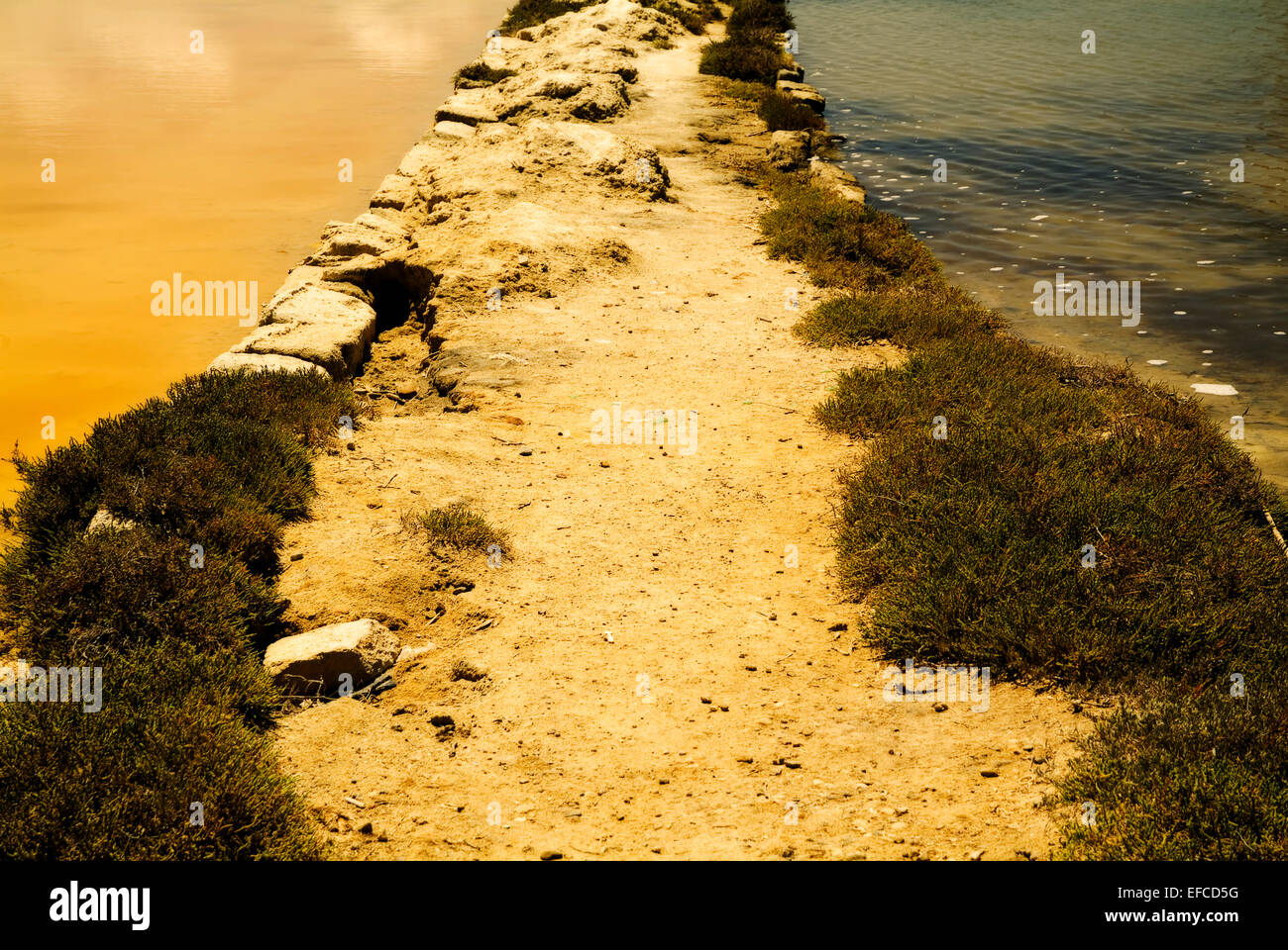 Natural Reserve Stagnone Lagoon of Marsala (Sicily), saltworks Stock ...