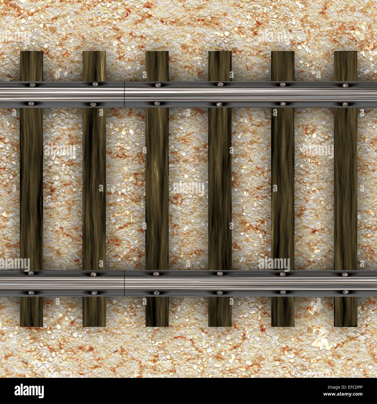 Top view of old fashioned railroad tracks Stock Photo - Alamy