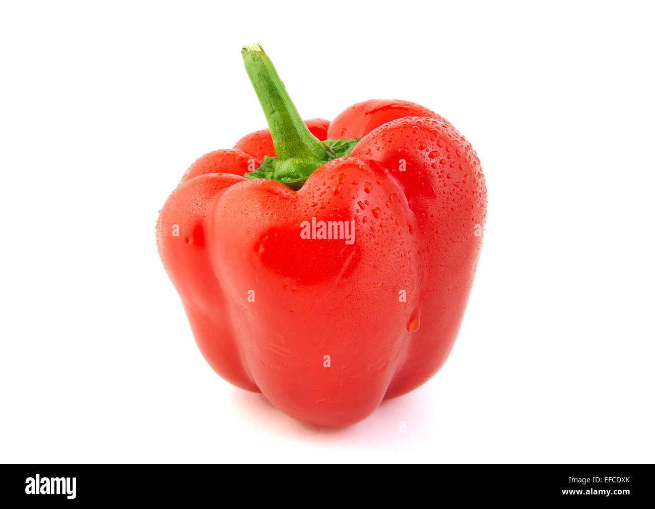 Close up of fresh red pepper on white background Stock Photo - Alamy