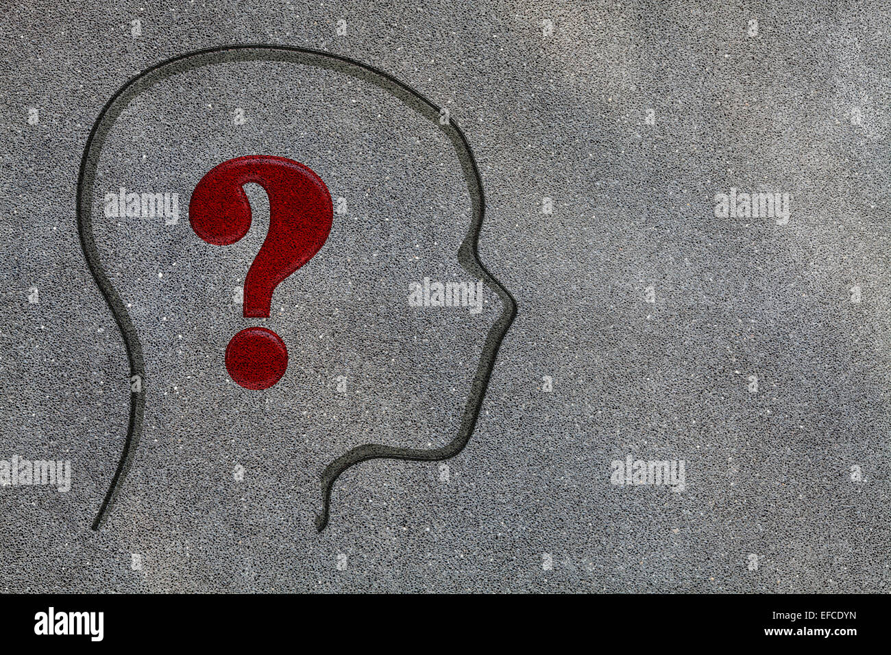 Human and question mark hi-res stock photography and images - Alamy