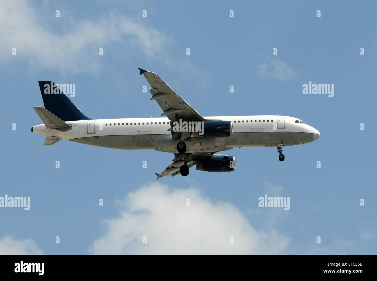 Modern jet airplane in flight Airbus A 320 Stock Photo - Alamy