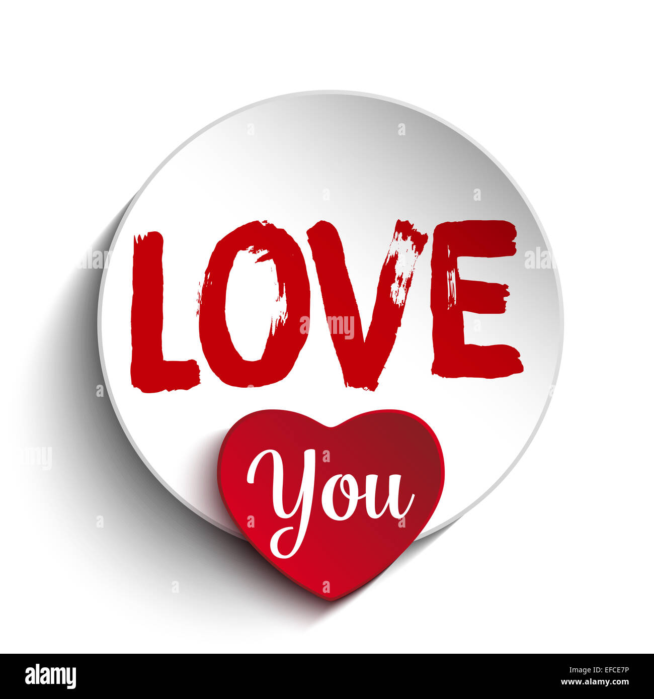 Vector - Valentine Day I Love you Heart Stock Photo - Alamy