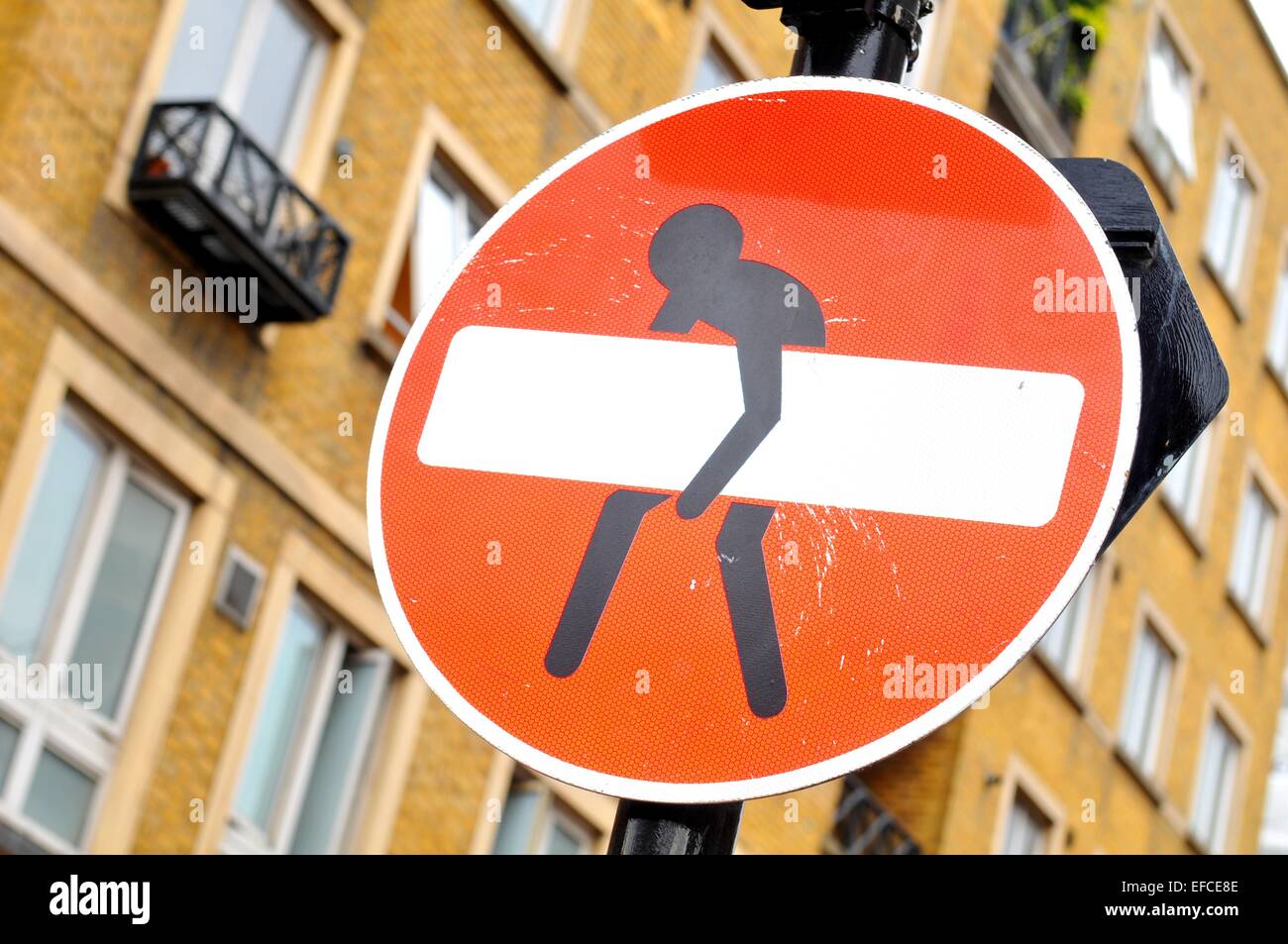 Funny street sign in central London Stock Photo - Alamy