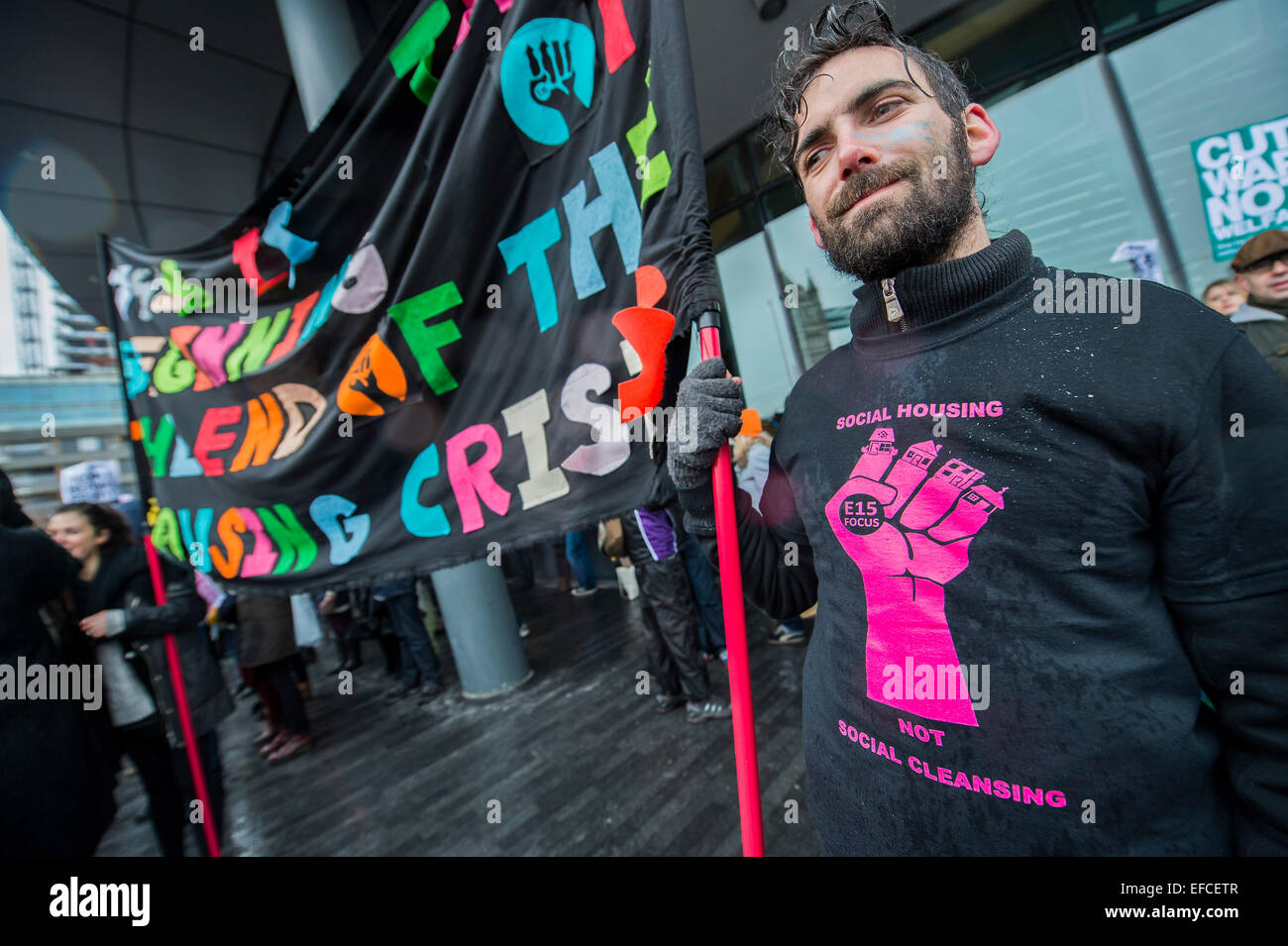 Social housing london protest hi-res stock photography and images - Alamy