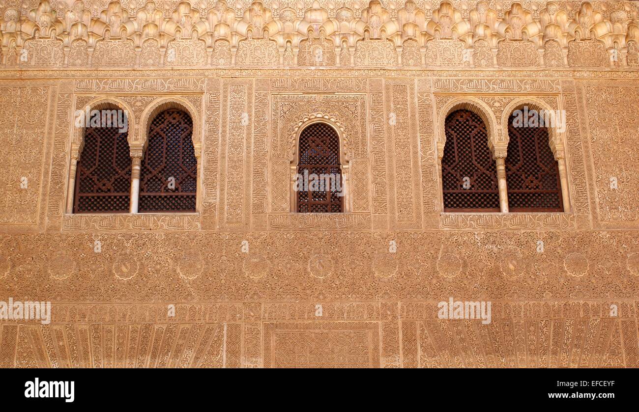 Windows and openings in the style of Islamic architecture Stock Photo ...