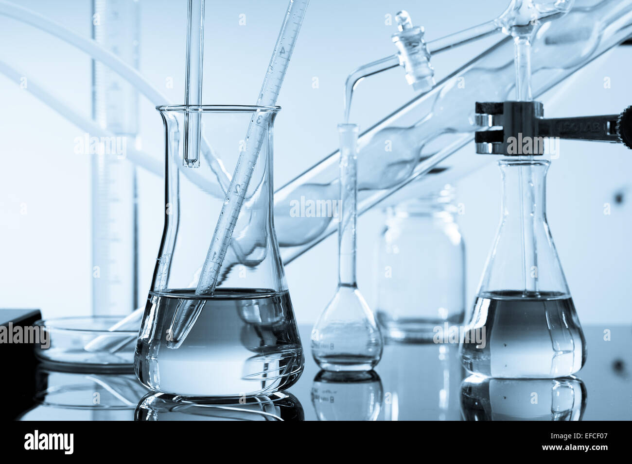 chemical ware in the science lab laboratory Stock Photo - Alamy