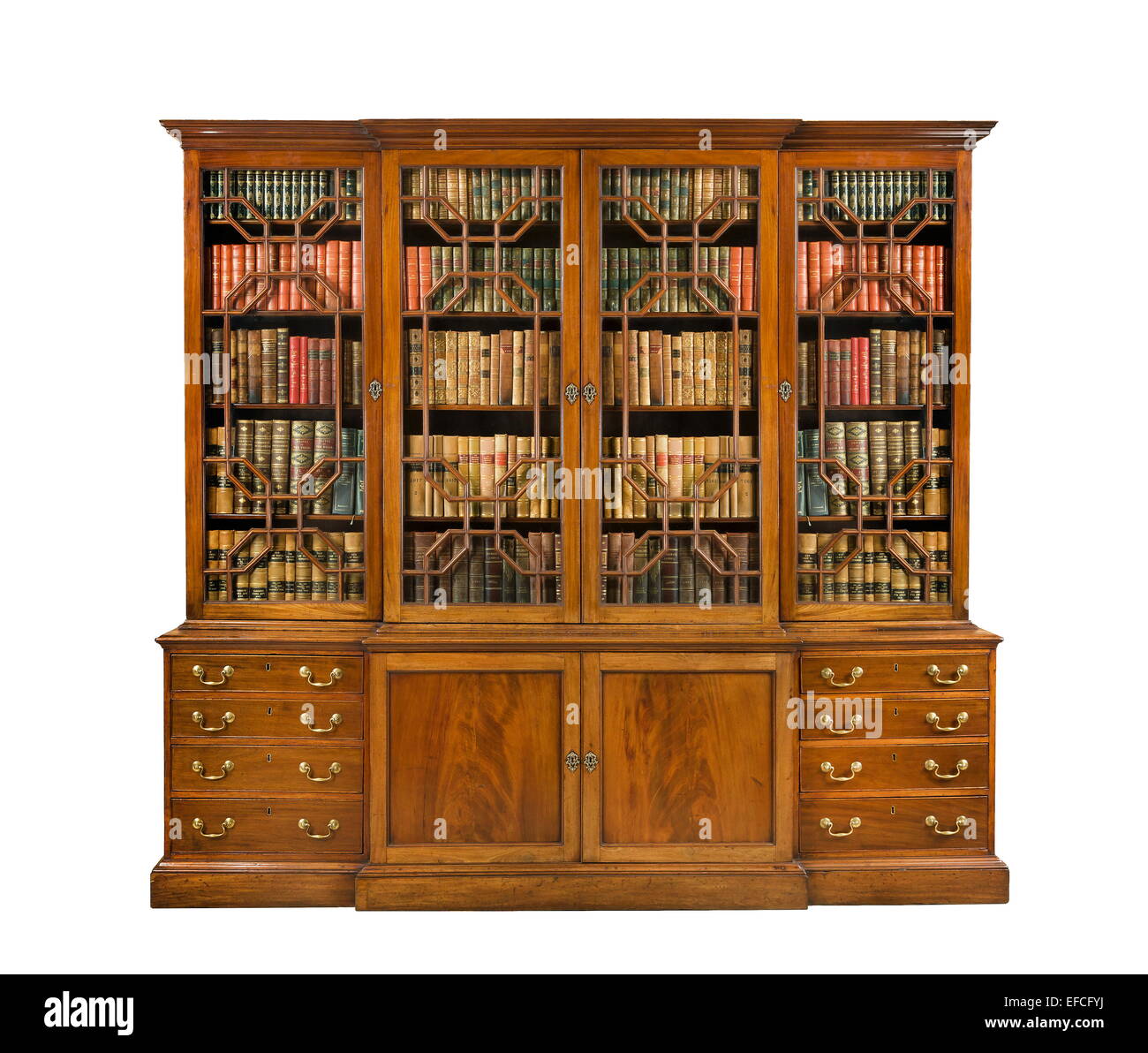 Antique bookcase Cut Out Stock Images & Pictures - Alamy