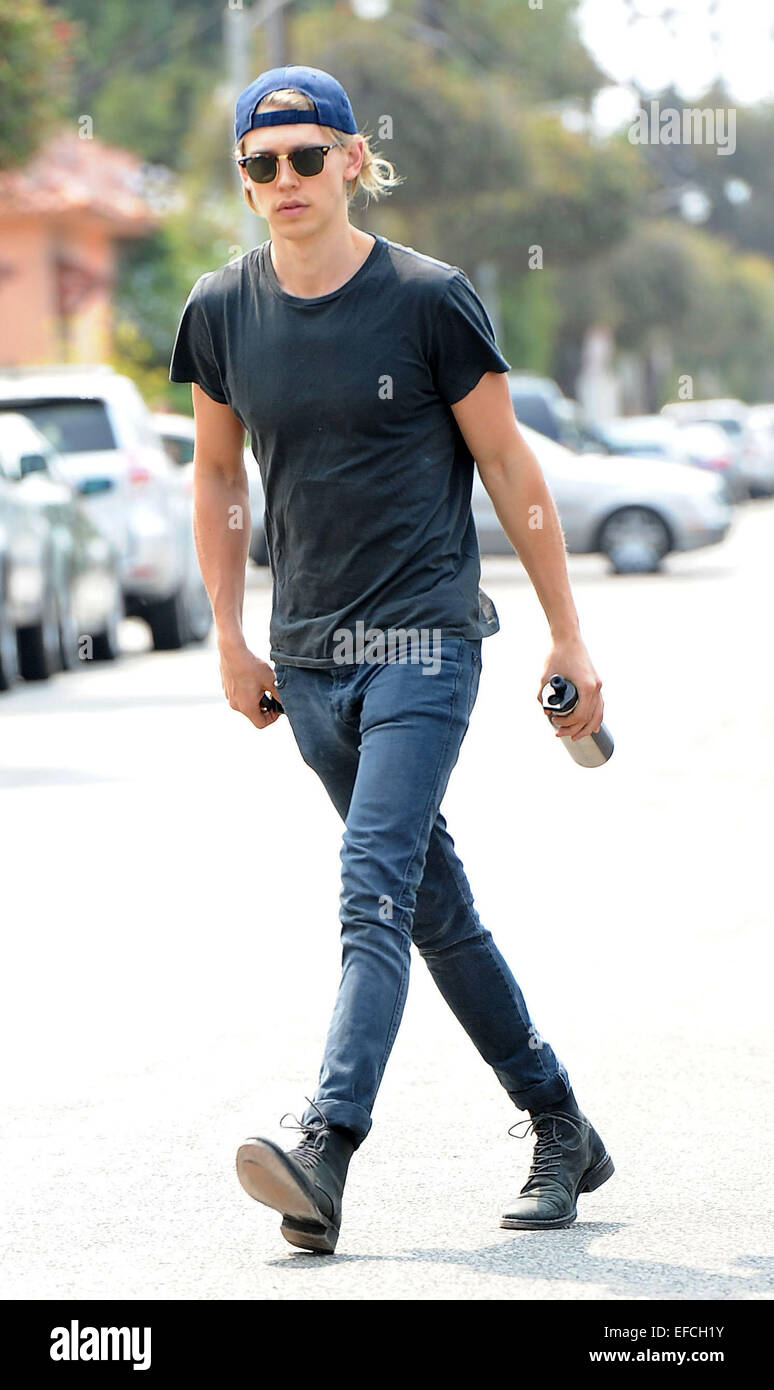 Austin Butler out and about in Santa Monica Featuring: Austin Butler ...