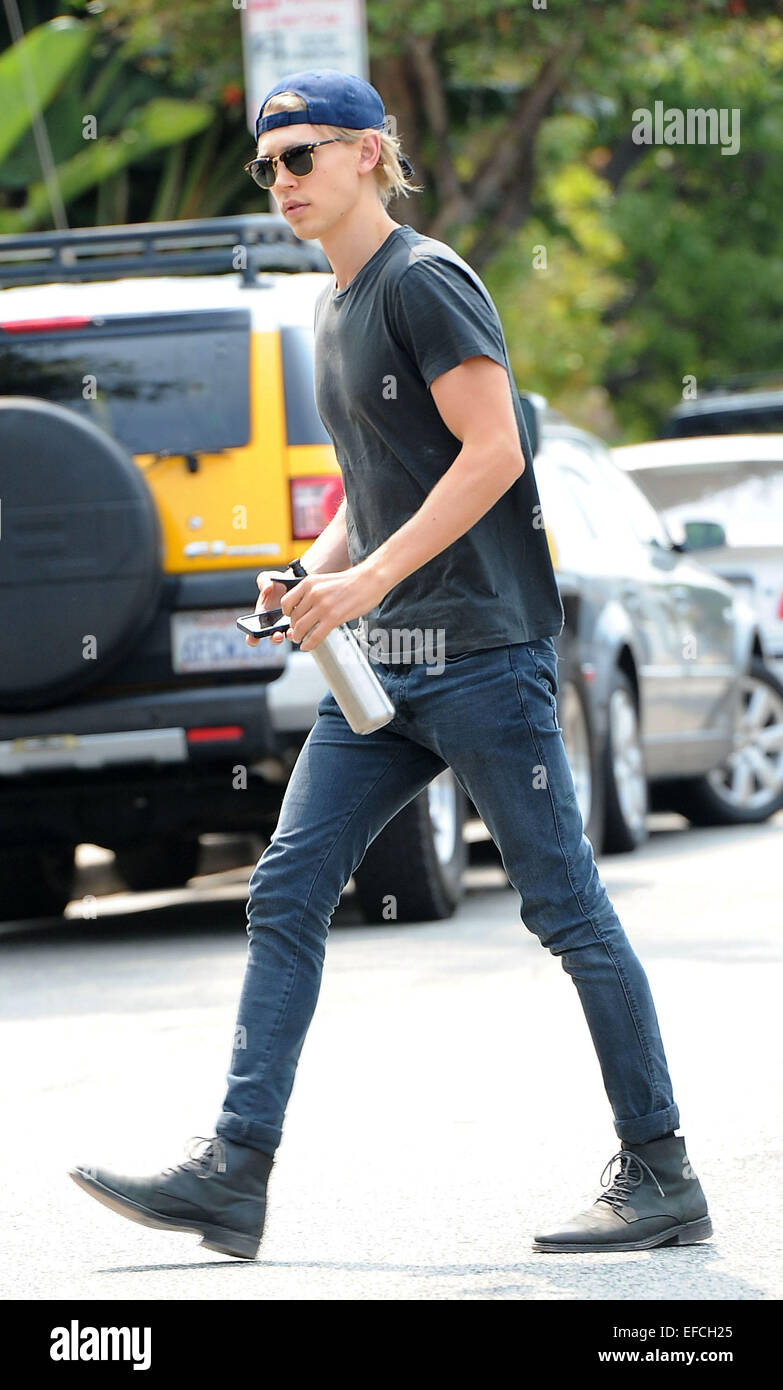 Austin Butler out and about in Santa Monica Featuring: Austin Butler ...