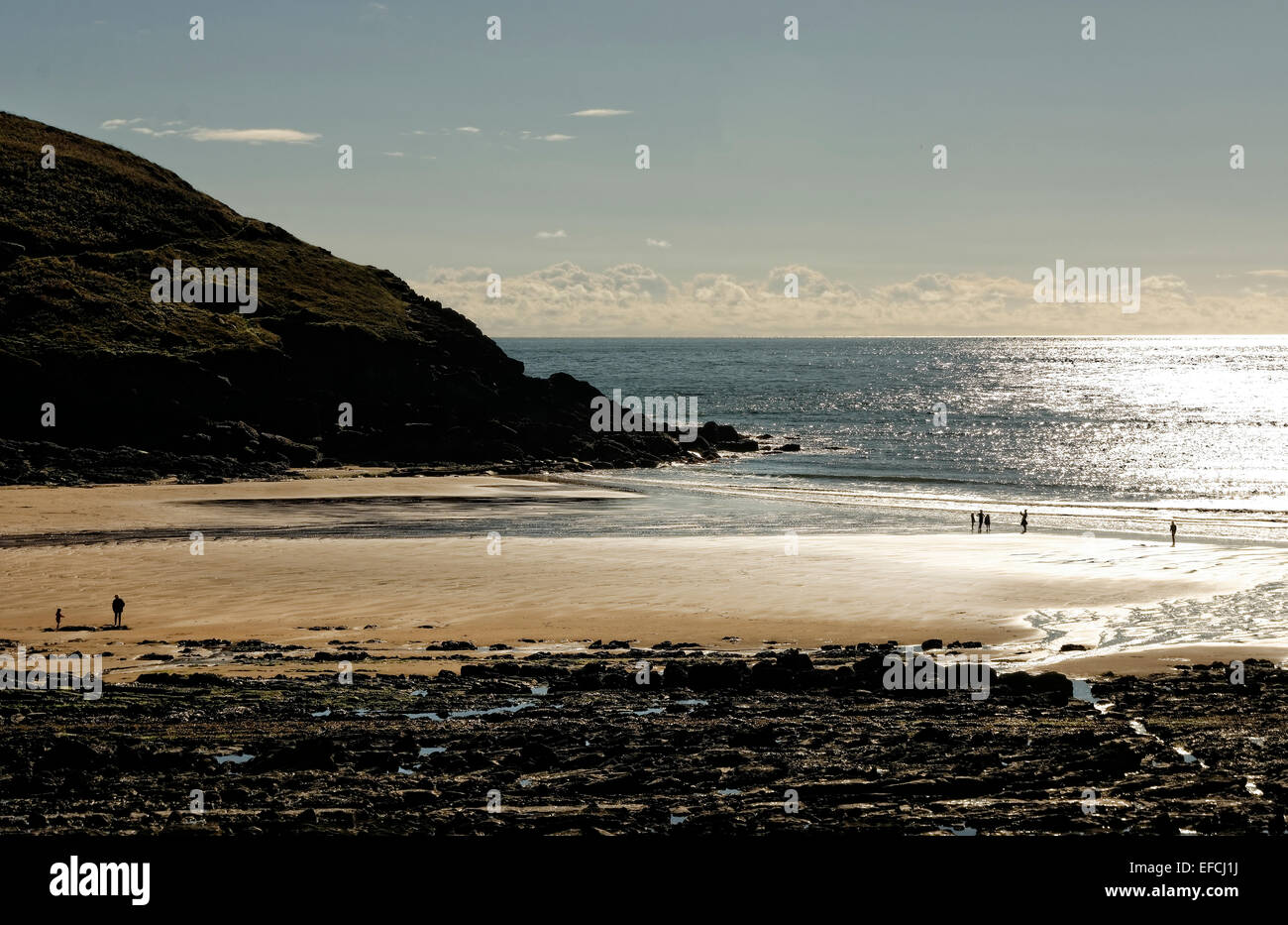 Manorbier, Pembrokeshire, Wales has a large beautiful sweeping bay and ...