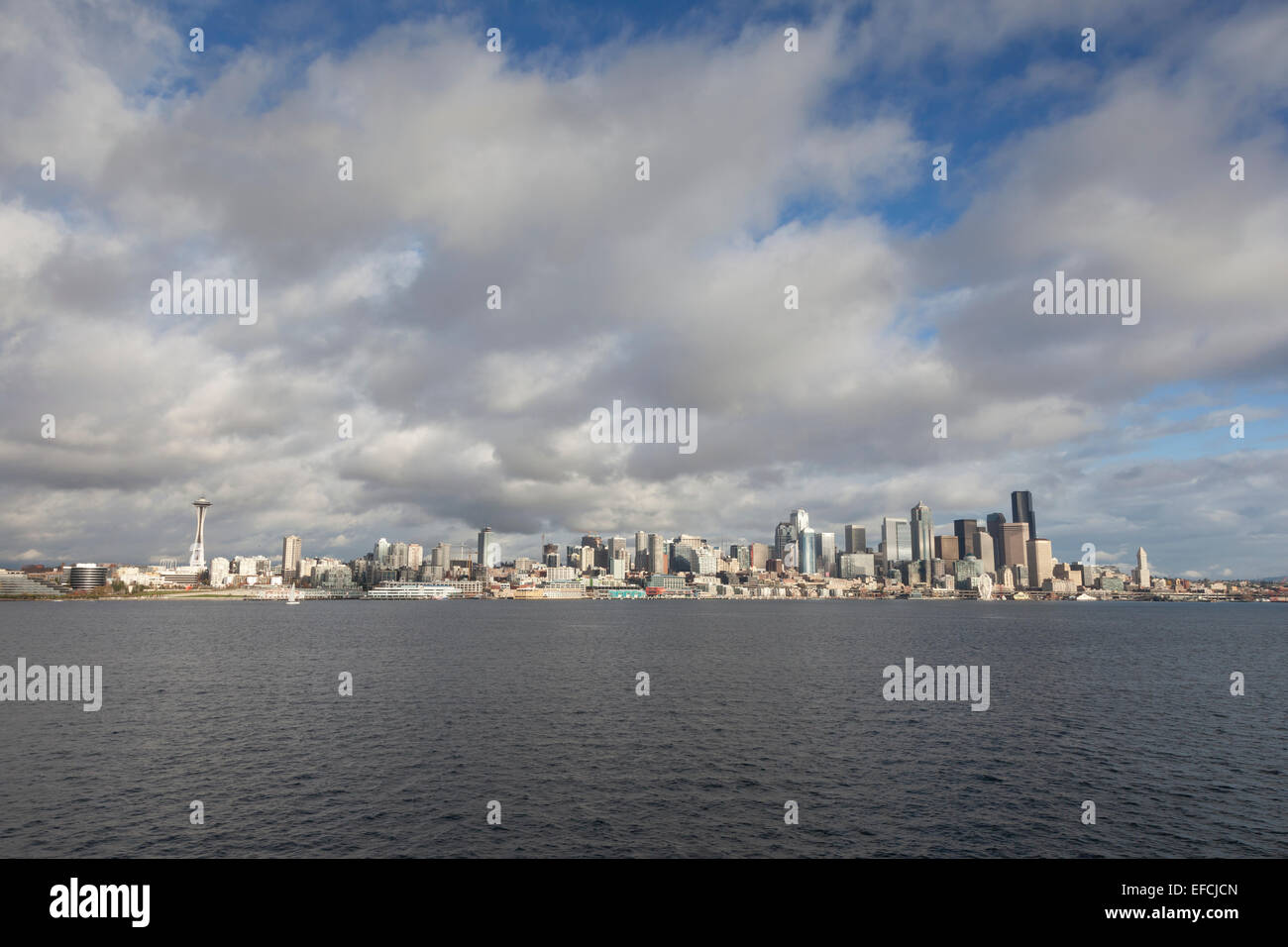 Seattle skyline from Elliott Bay - Seattle, King County, Washington ...