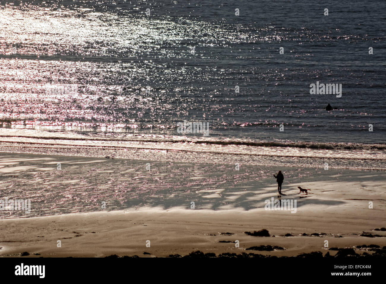 Manorbier, Pembrokeshire, Wales has a large beautiful sweeping bay and ...