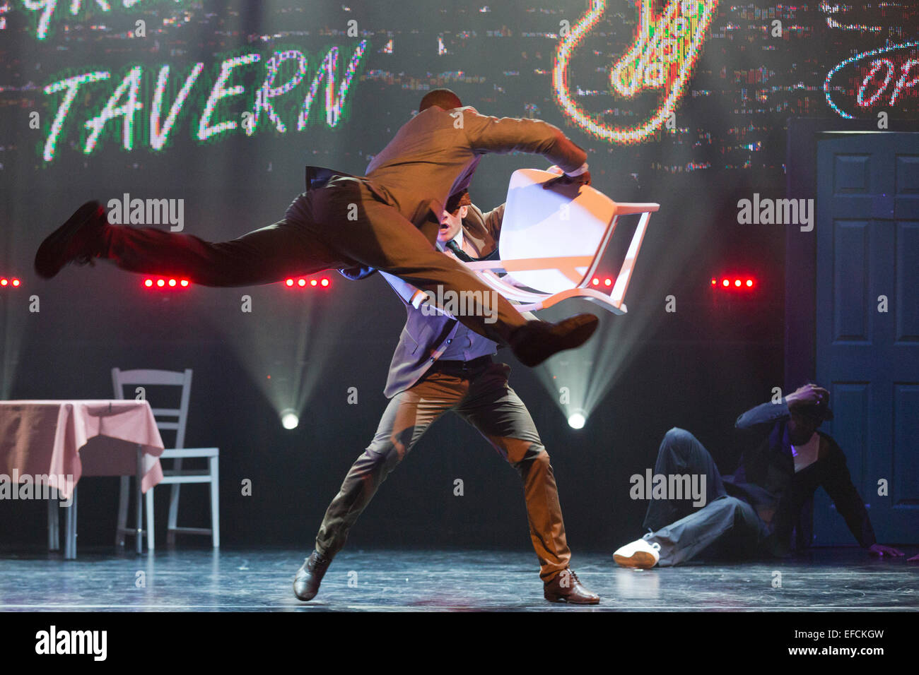 Kevin Clifton (Strictly Come Dancing) with members of Flawless. The ...