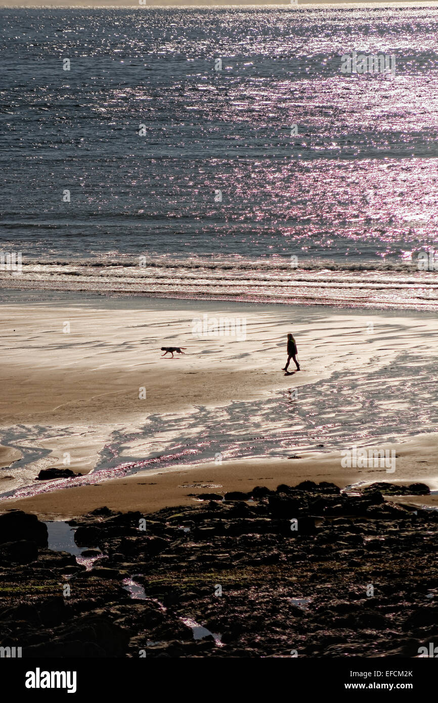 Manorbier, Pembrokeshire, Wales has a large beautiful sweeping bay and ...