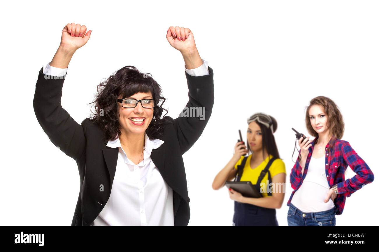 Senior positive business team hi-res stock photography and images - Alamy