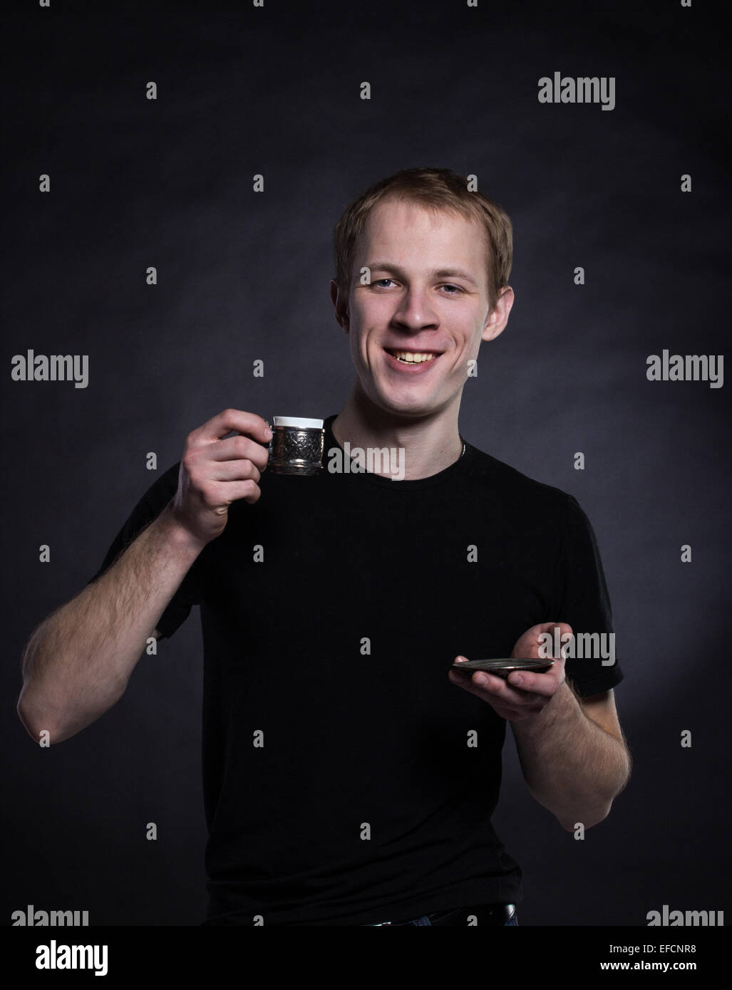 Male drinking tea hi-res stock photography and images - Alamy