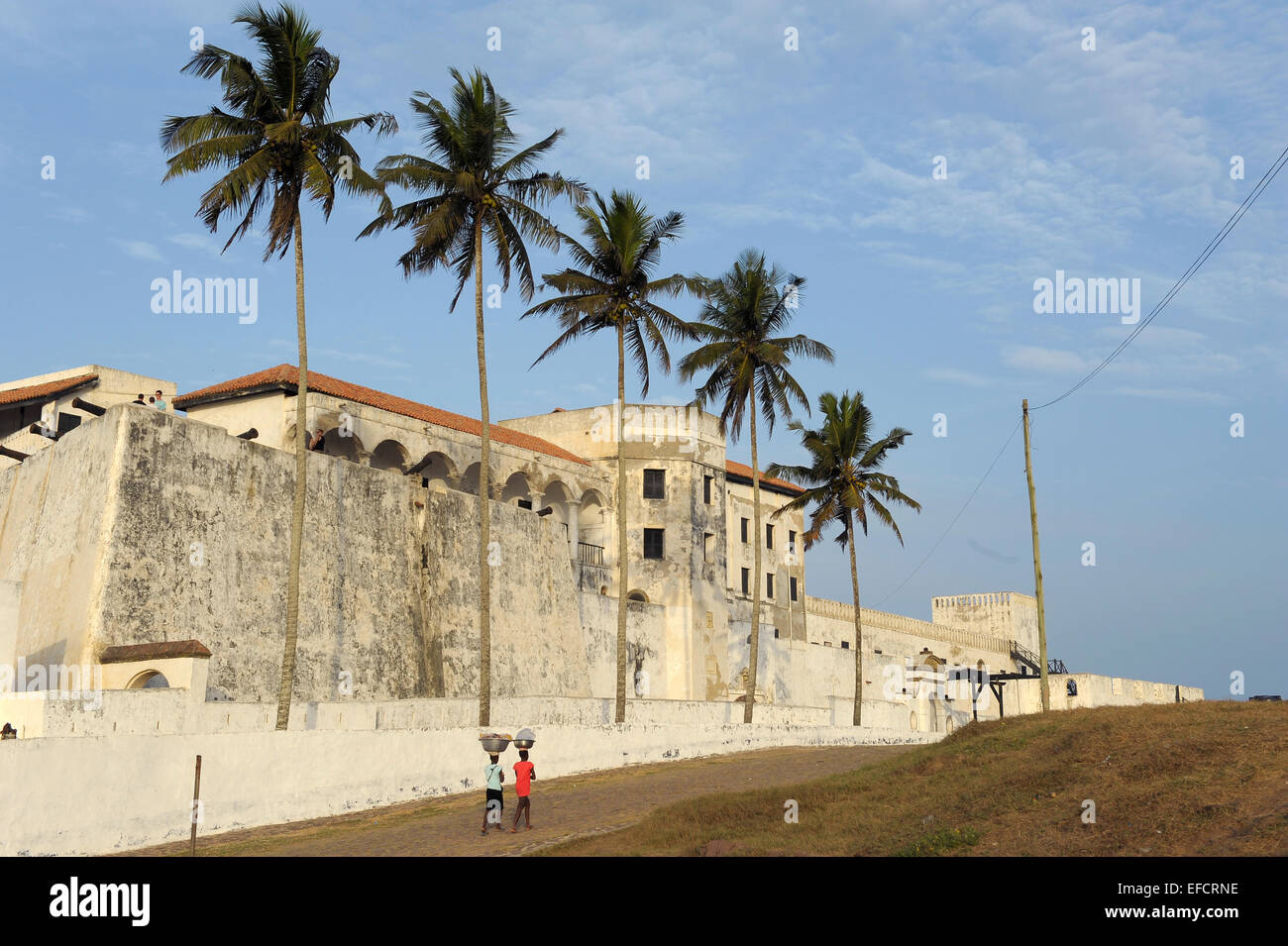 Elmina Slave Castle on the west coast of Ghana where slaves were held ...