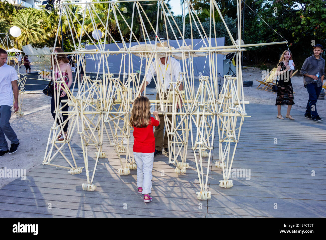 Miami Beach Florida,Collins Park,Art Basel,artist Theo Jansen ...