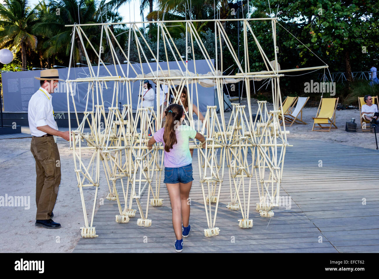 Miami Beach Florida,Collins Park,Art Basel,artist Theo Jansen ...