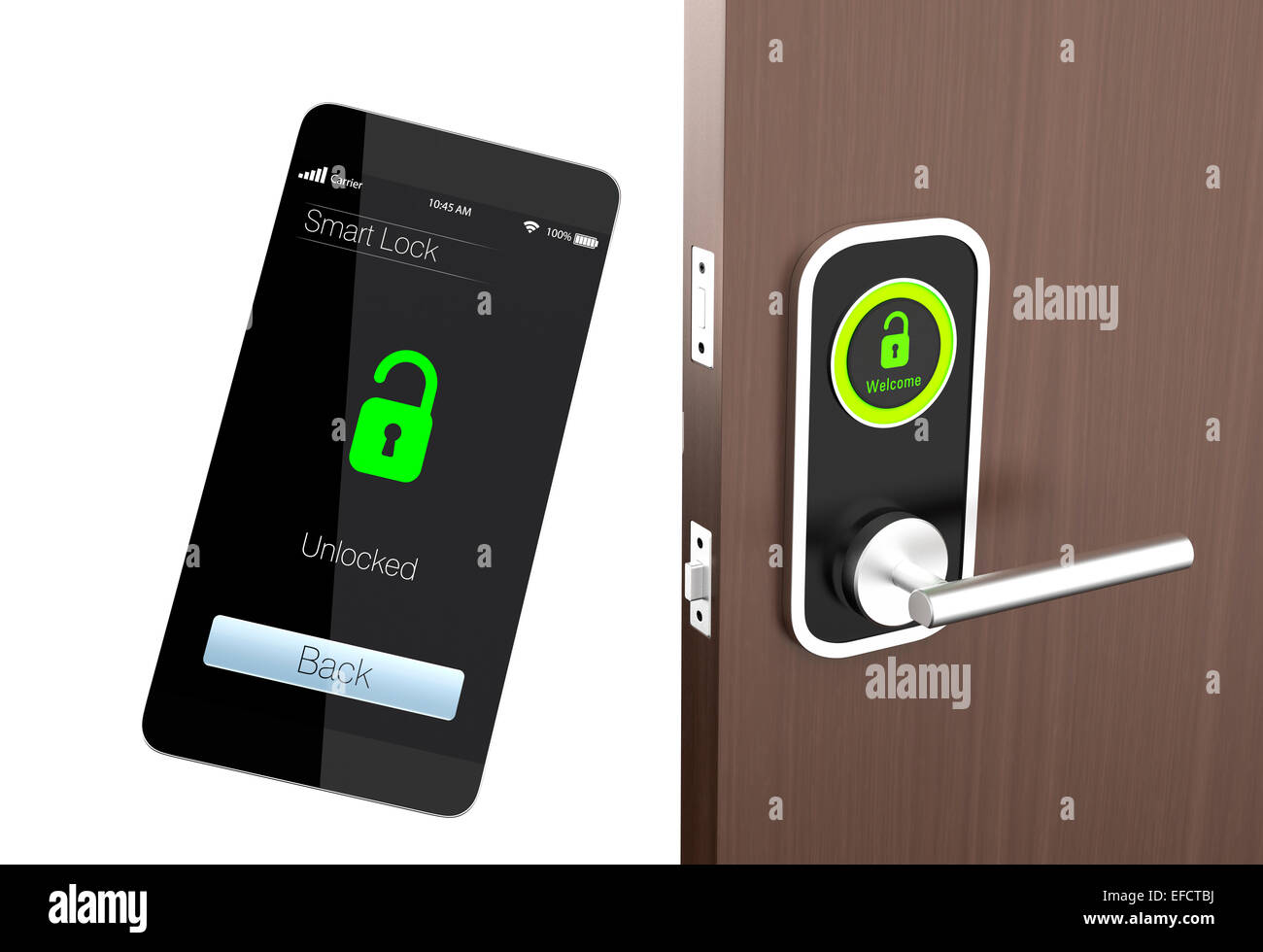 Smart lock concept with clipping path. original design Stock Photo - Alamy