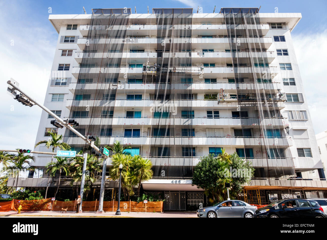 Miami Beach Florida,Ocean Drive,Royal Atlantic Condominiums,undergoing ...