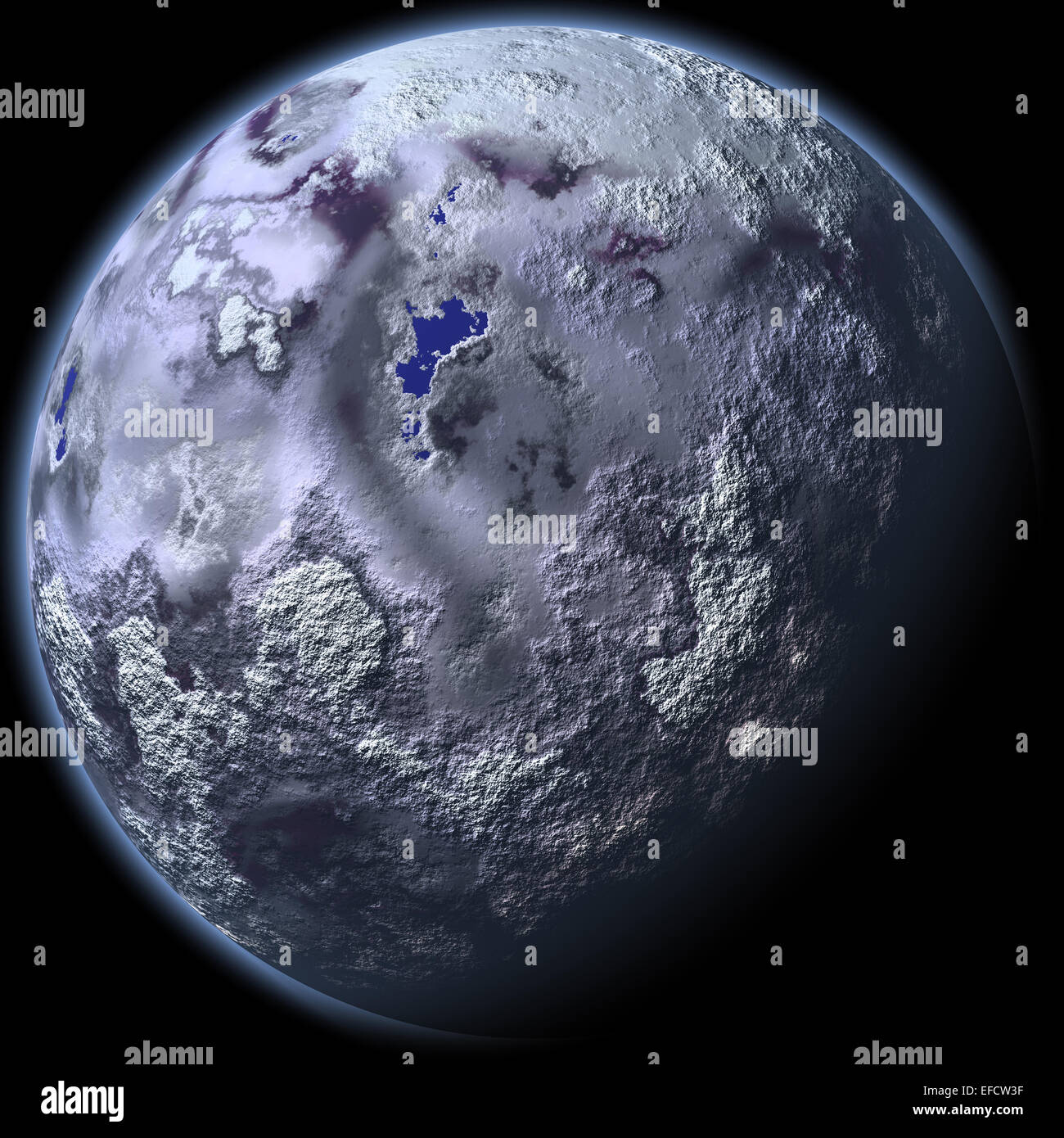 Computer generated planet, isolated over black background Stock Photo ...