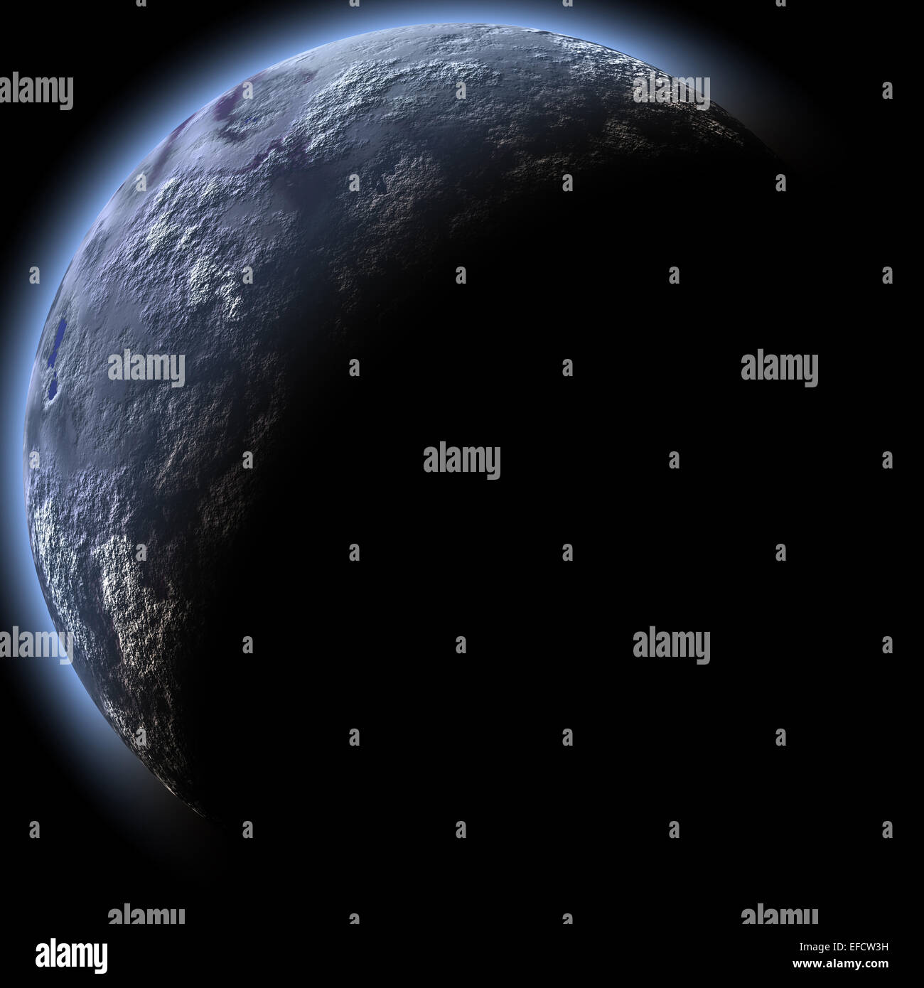 Computer generated planet, isolated over black background Stock Photo ...