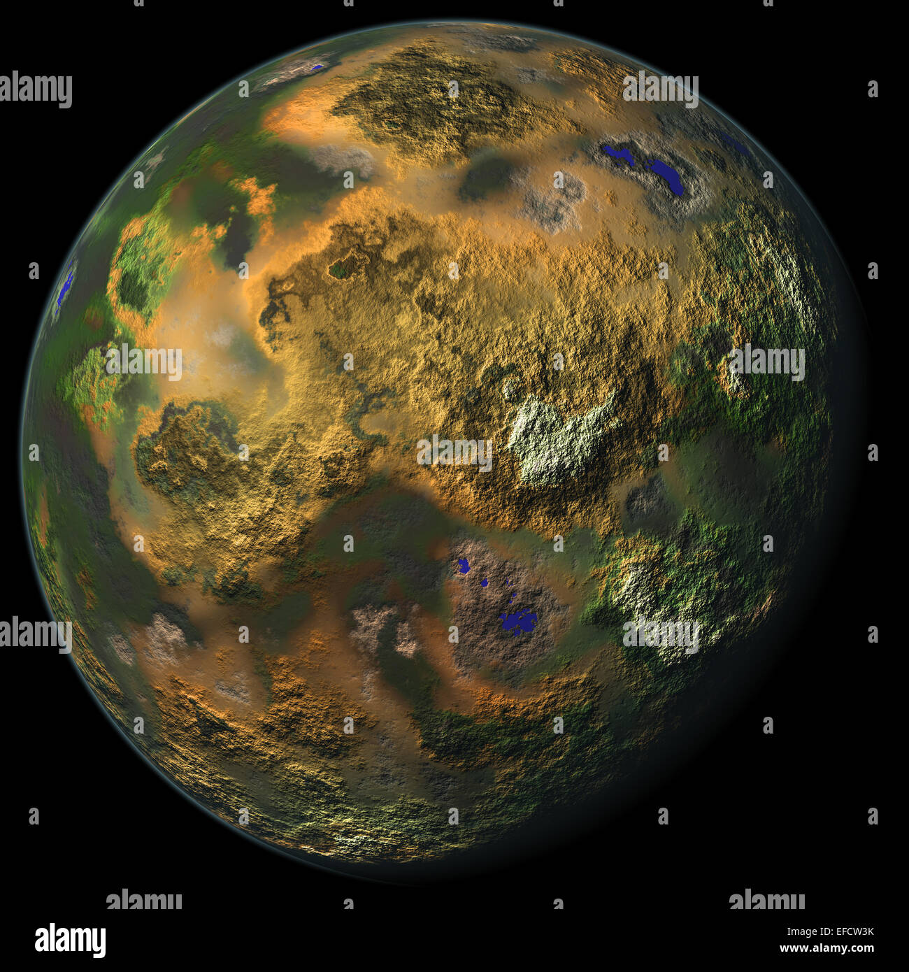 Computer generated planet, isolated over black background Stock Photo ...