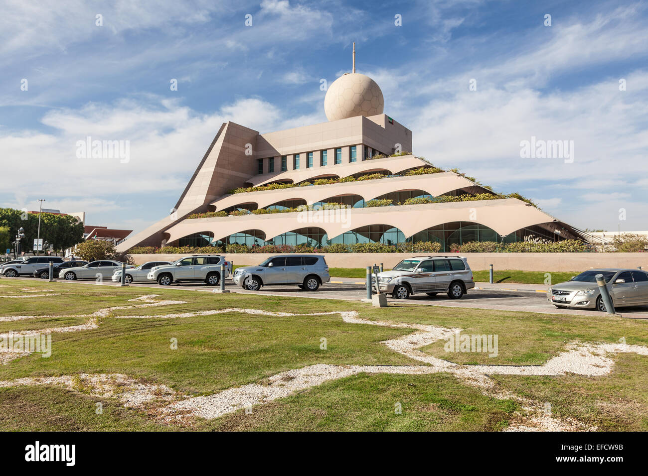 Etisalat Building in the city of Al Ain, Emirate of Abu Dhabi Stock ...