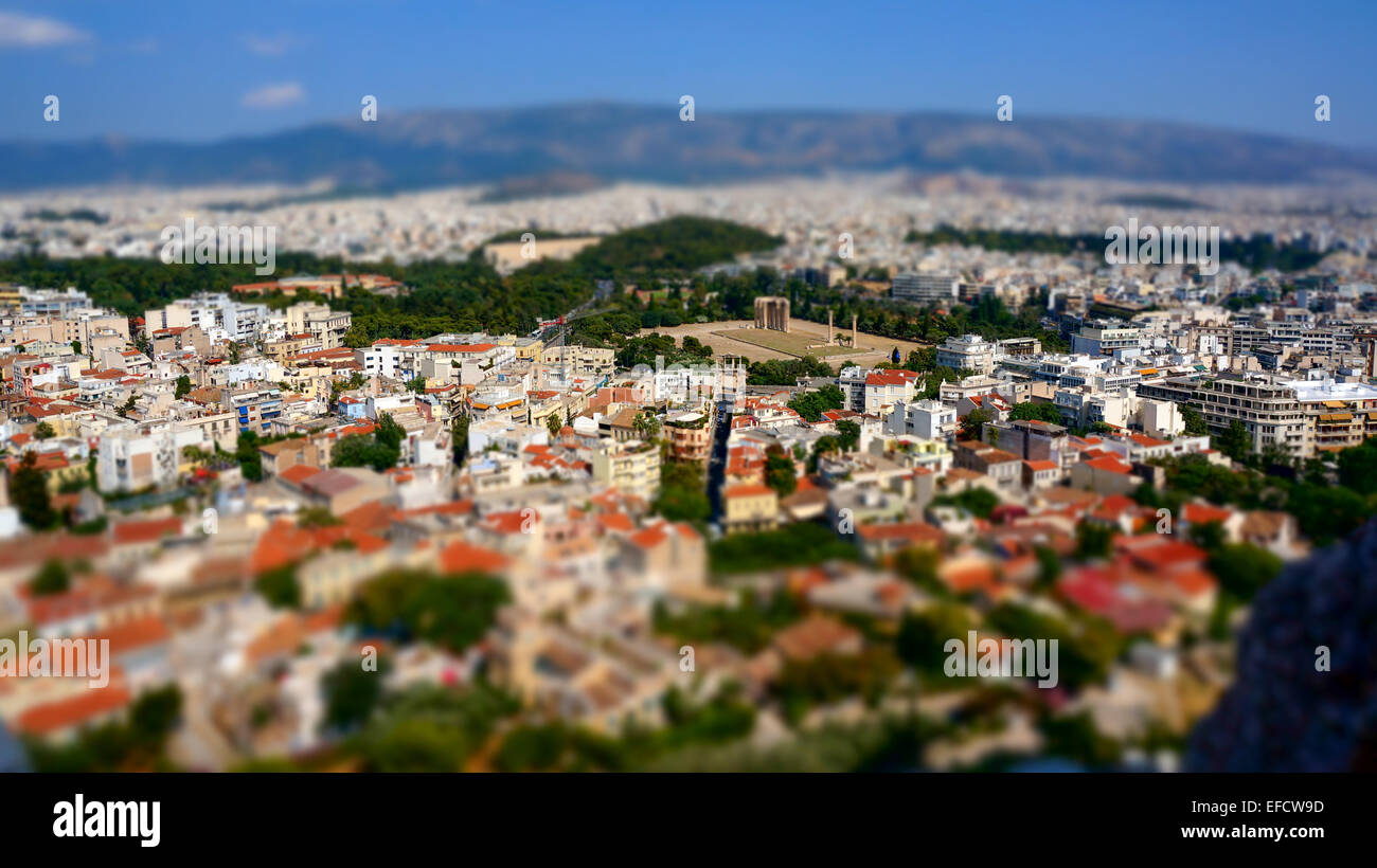 Panorama view of Athens city view from Acropolis, Greece Stock Photo ...