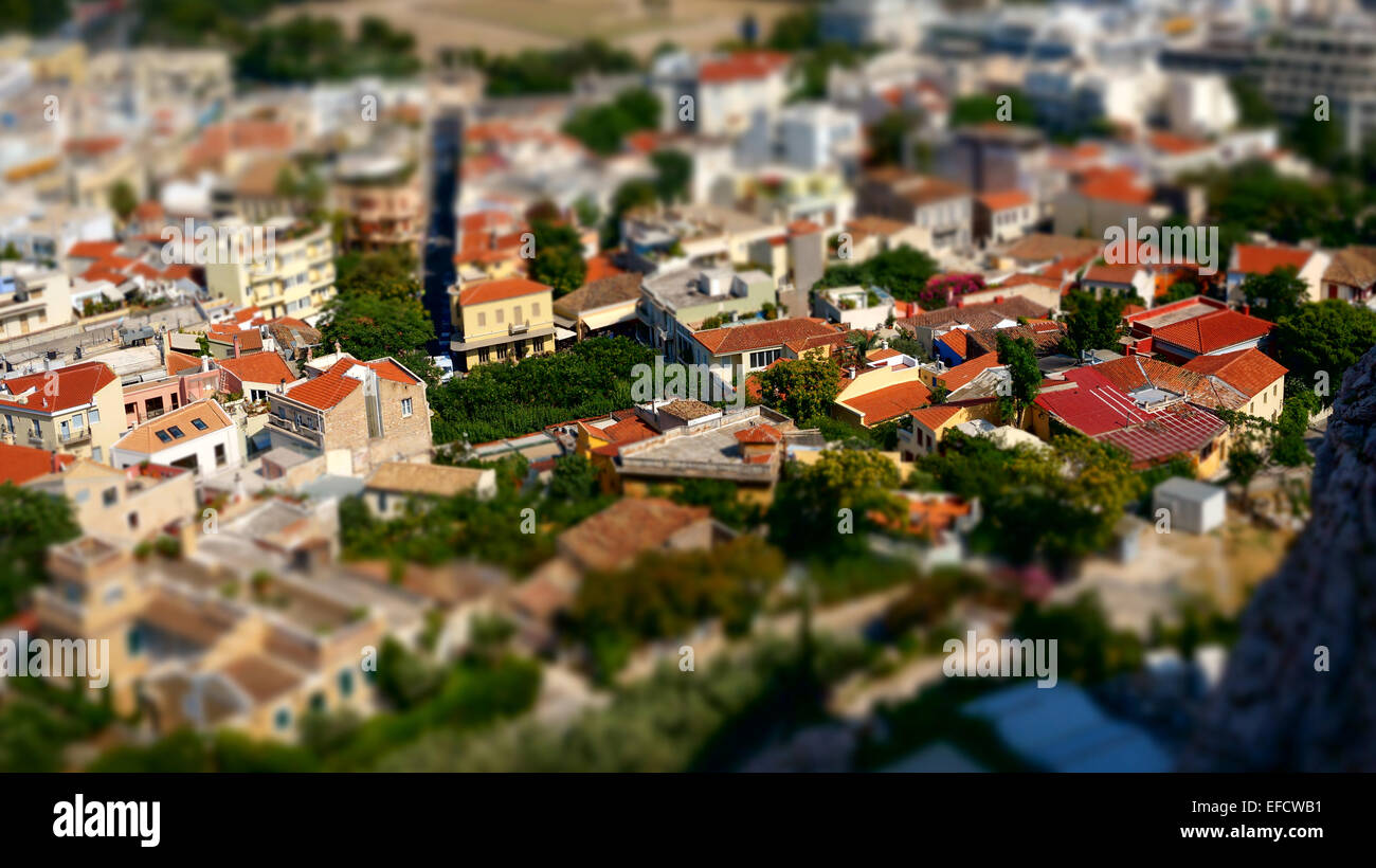 Panorama view of Athens city view from Acropolis, Greece Stock Photo ...