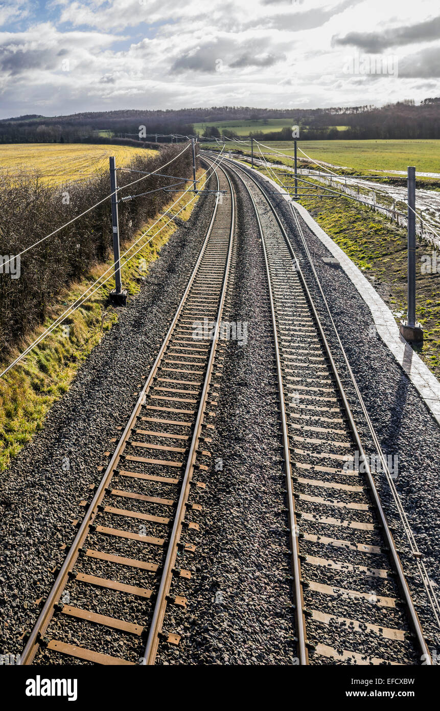 Uk railway background sunset hi-res stock photography and images - Alamy