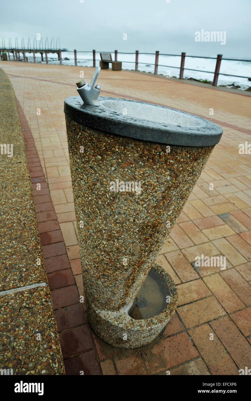 Durban, KwaZulu-Natal, South Africa, public water drinking fountain on ...