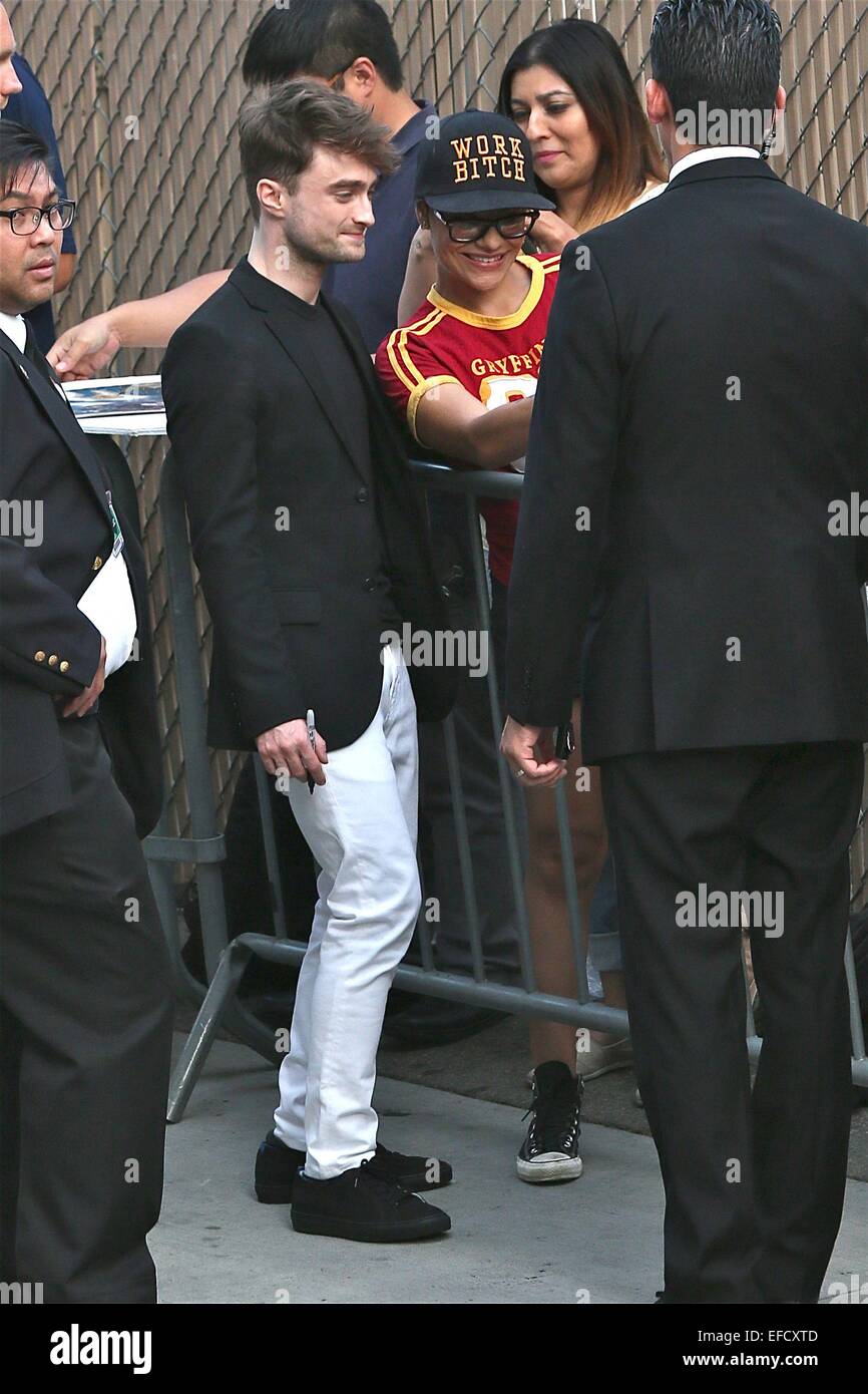 Daniel Radcliffe arrives at the ABC studios for late-night talk show ...