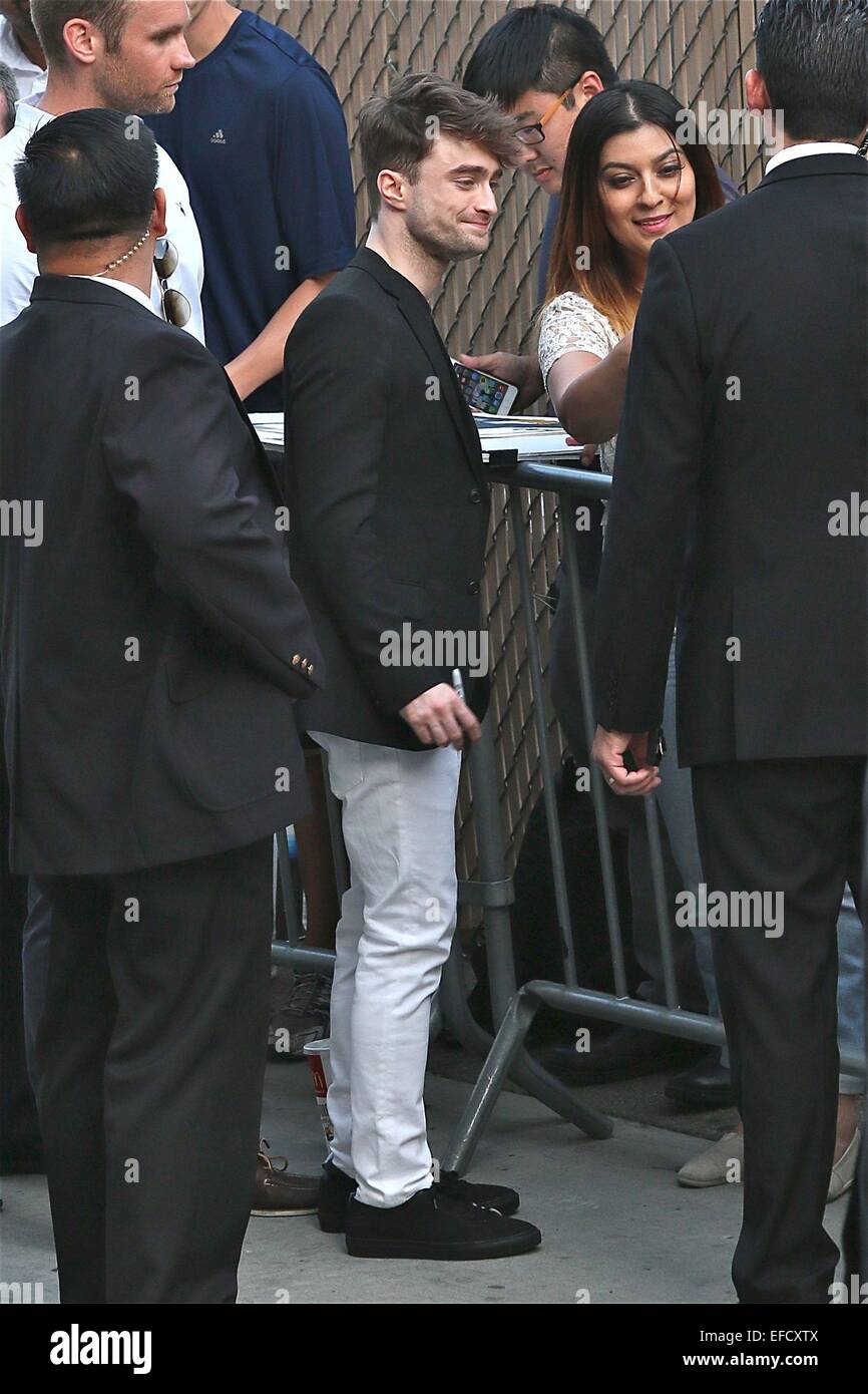 Daniel Radcliffe arrives at the ABC studios for late-night talk show ...