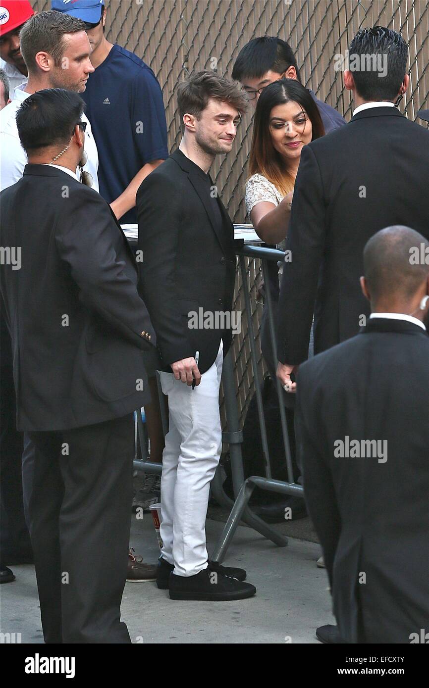 Daniel Radcliffe arrives at the ABC studios for late-night talk show ...