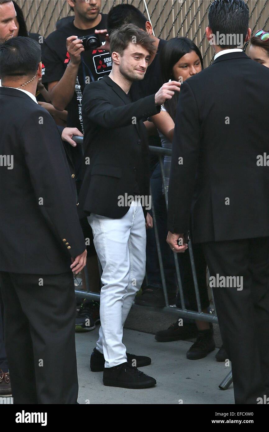 Daniel Radcliffe arrives at the ABC studios for late-night talk show ...