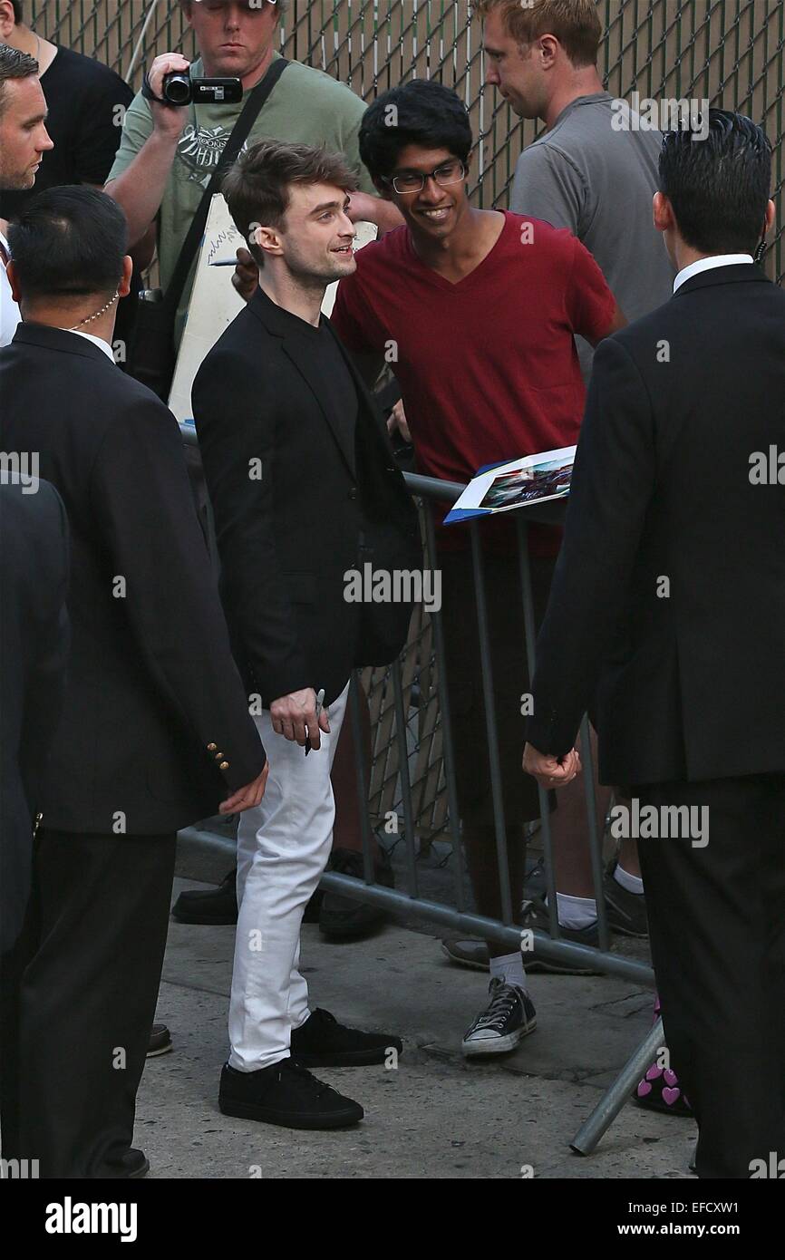 Daniel Radcliffe arrives at the ABC studios for late-night talk show ...