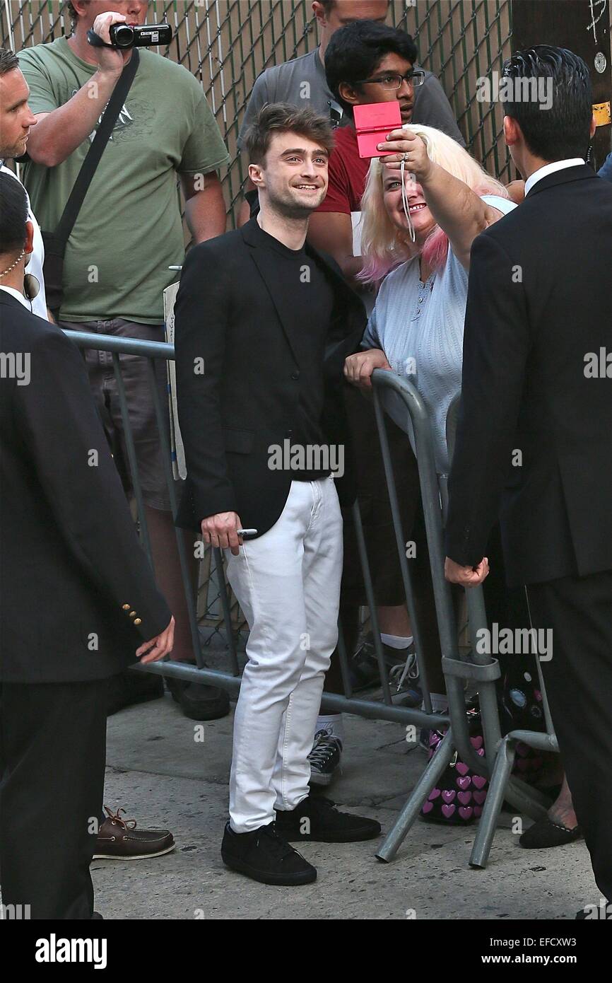 Daniel Radcliffe arrives at the ABC studios for late-night talk show ...