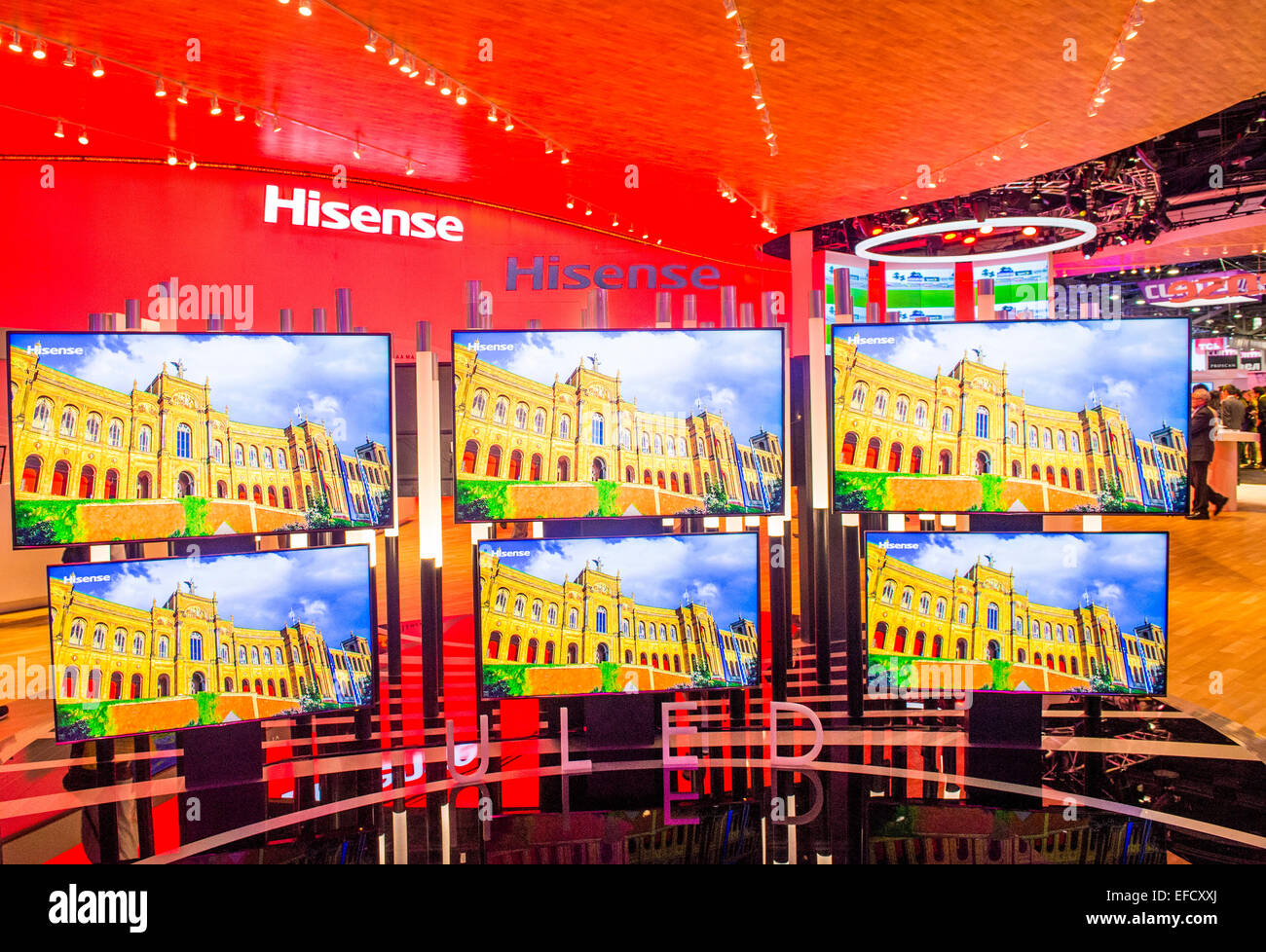 The Hisense booth at the CES show held in Las Vegas Stock Photo - Alamy