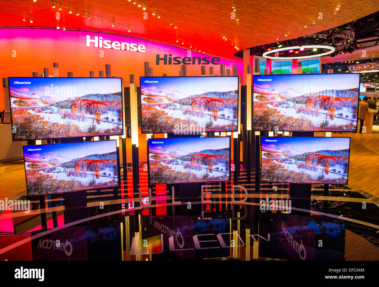 The Hisense booth at the CES show held in Las Vegas Stock Photo - Alamy