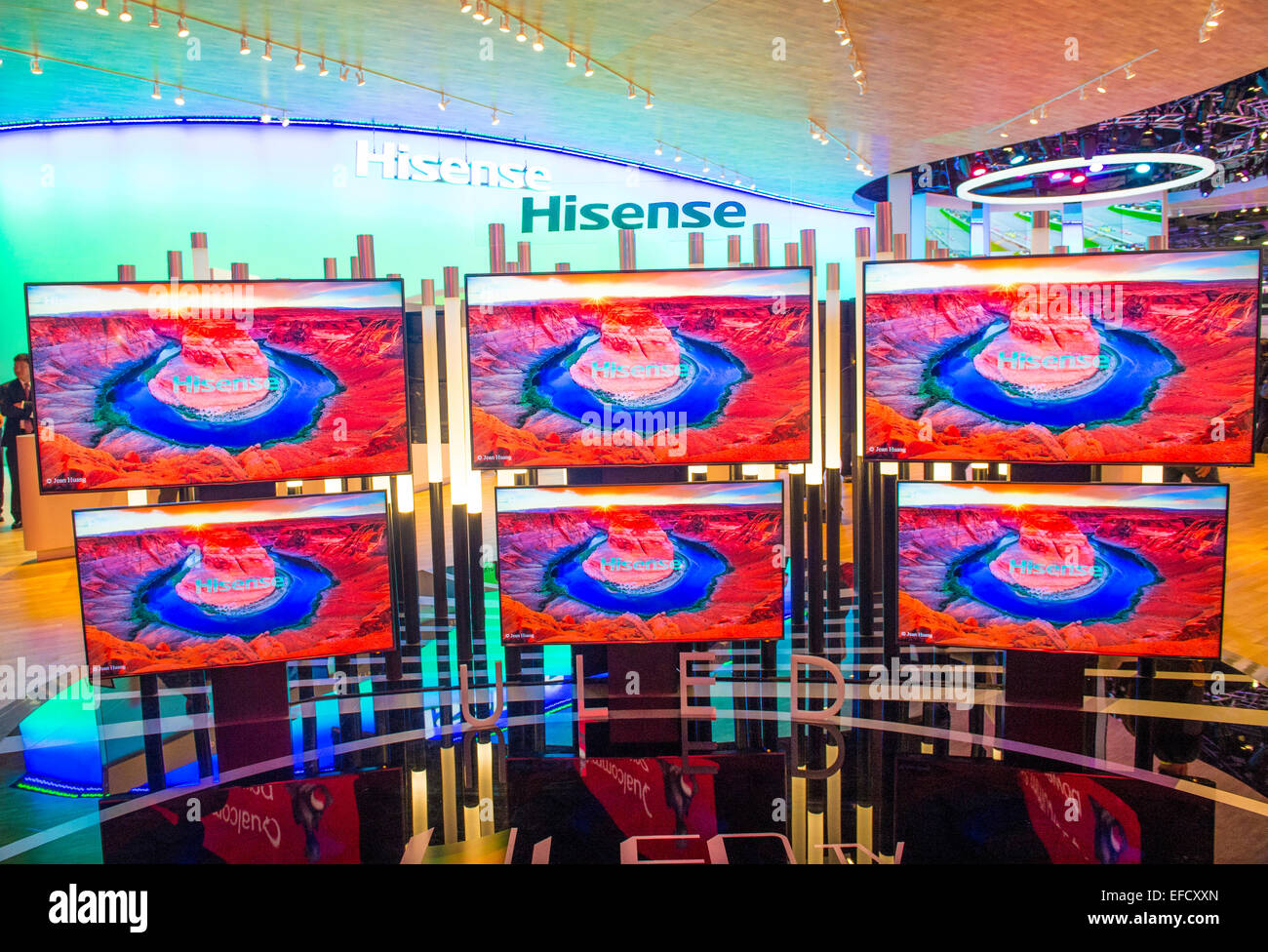 The Hisense booth at the CES show held in Las Vegas Stock Photo - Alamy